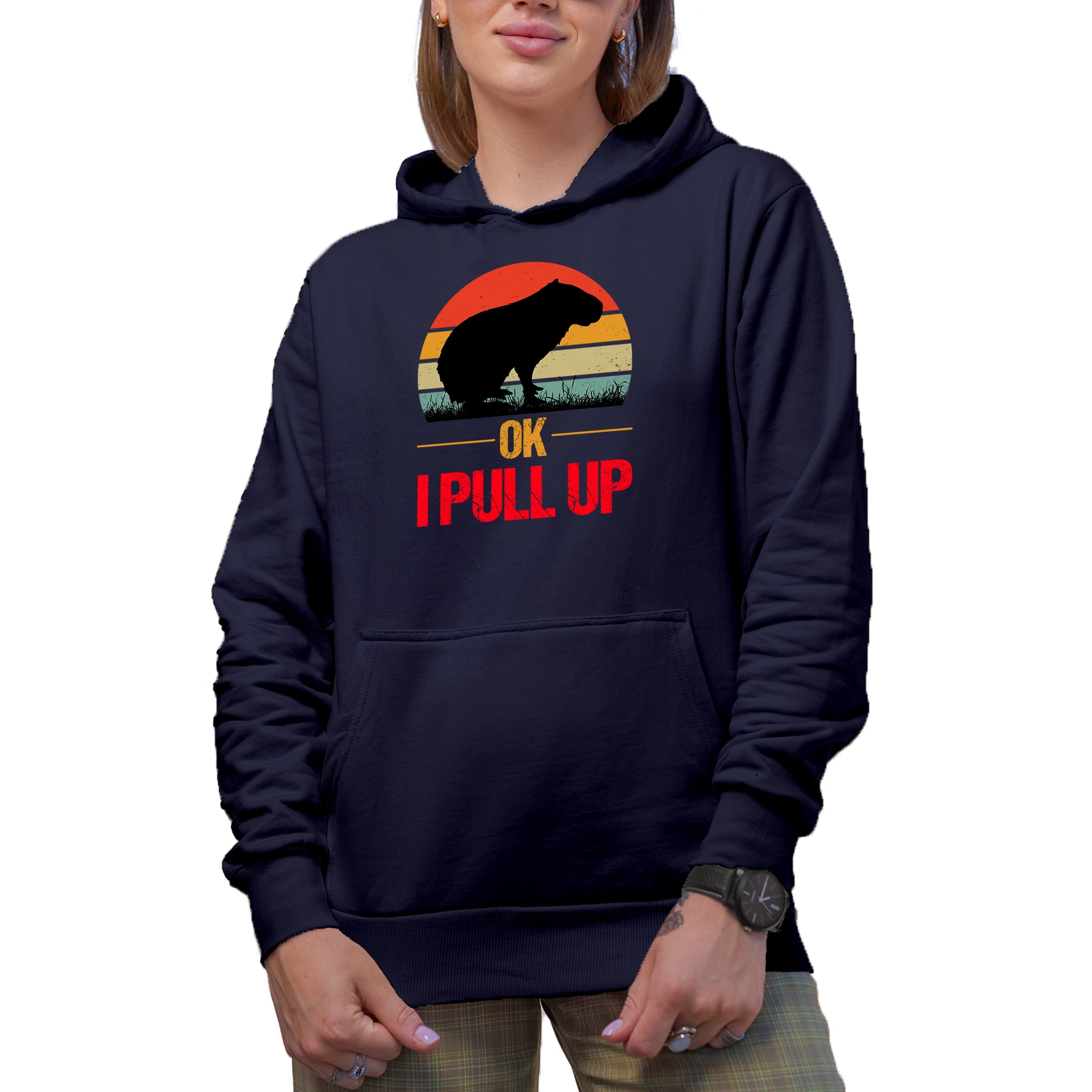 Ok I Pull Up - Funny Meme Inspired, Lover of Capybaras Themed, Navy ...