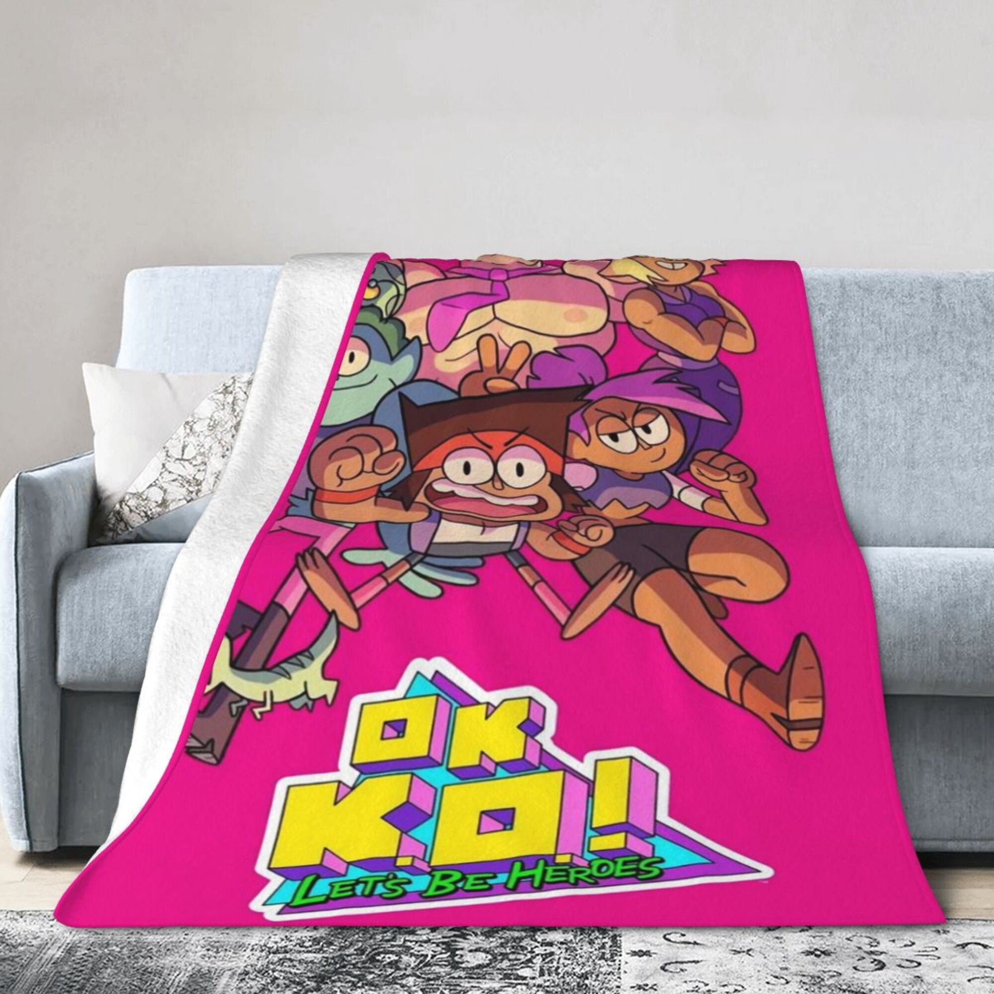Ok K.O.! Let'S Be Heroes Throw Blankets Plush Travel Blankets Bedroom ...