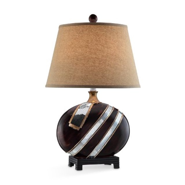 Ok Lighting Ok-5505T 29" Kukui Table Lamp Pair, Brown - Walmart.com