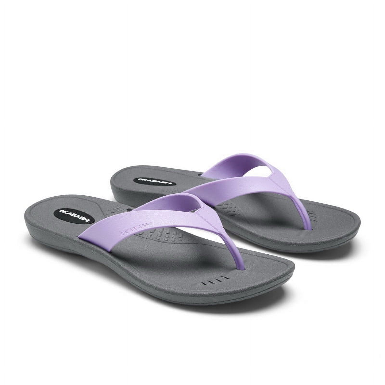 Okabashi Breeze Women's Flip Flops-Slate/Lilac-M - Walmart.com
