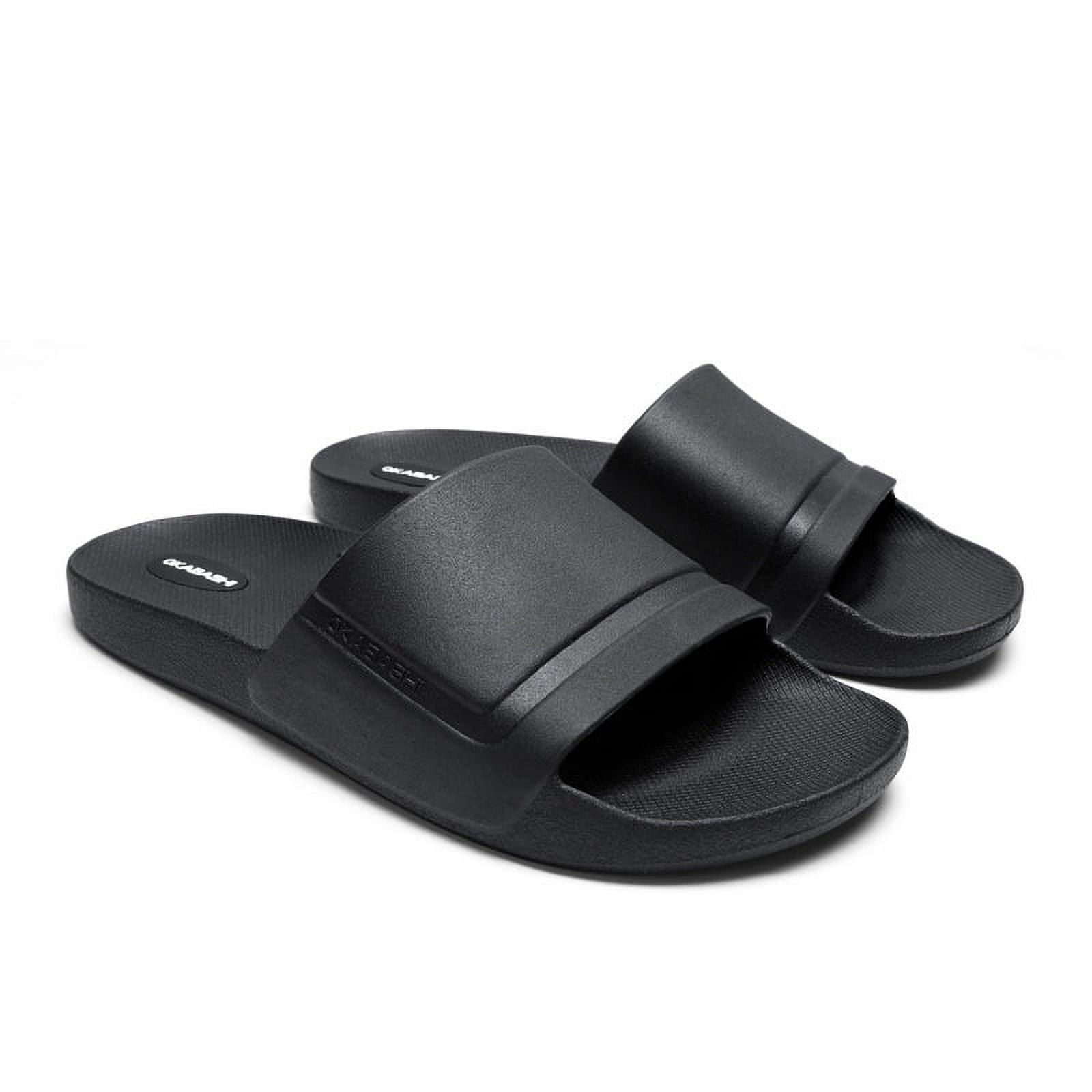 Okabashi Torino Men's Slide Sandals - Black, Size 9-10, Supreme Comfort ...