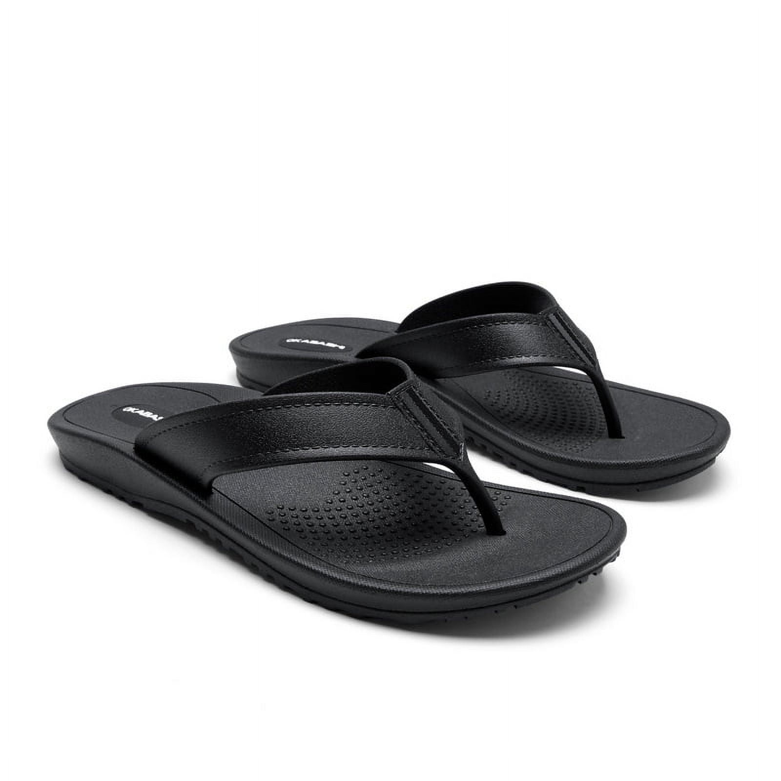 Okabashi Mariner Men's Flip Flops-Black/Black-ML - Walmart.com