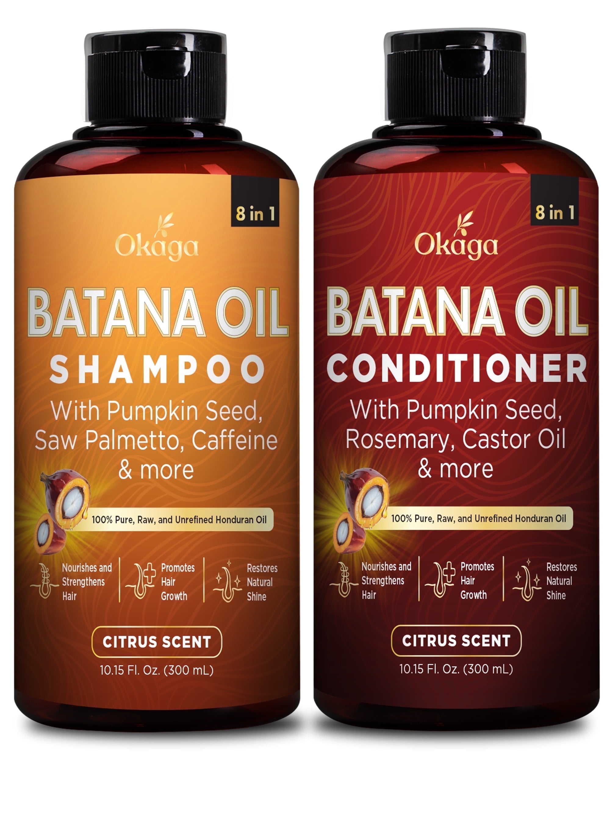 Okaga Batana Oil Shampoo & Conditioner Bundle with Aloe Vera Leaf Juice ...