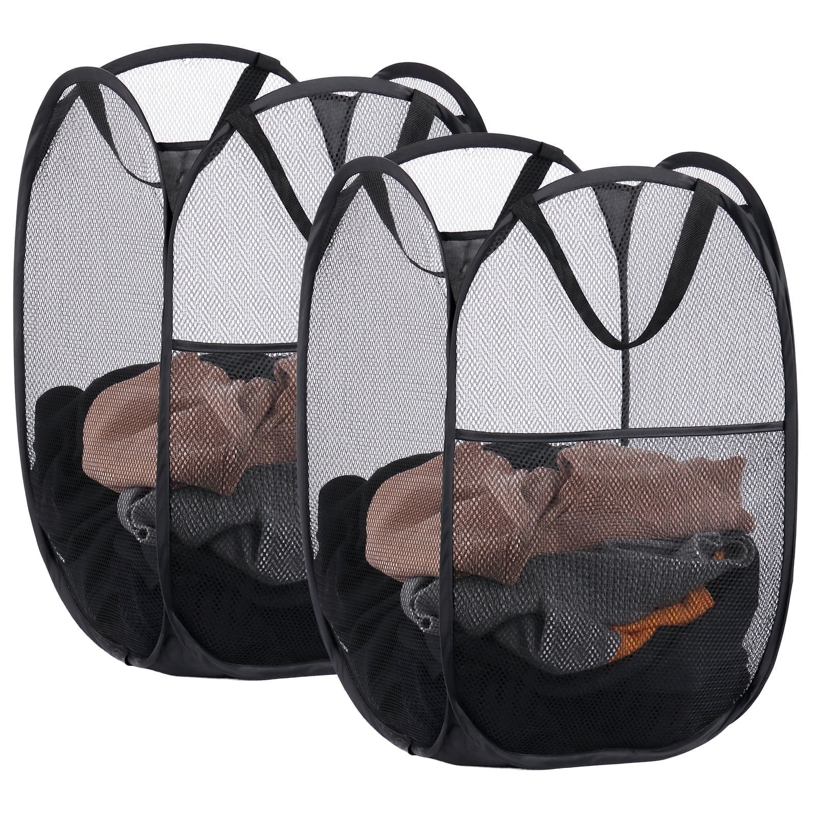 Okaka Pop-Up Mesh Laundry Hamper 74L 2-Pack Collapsible Collapsible ...