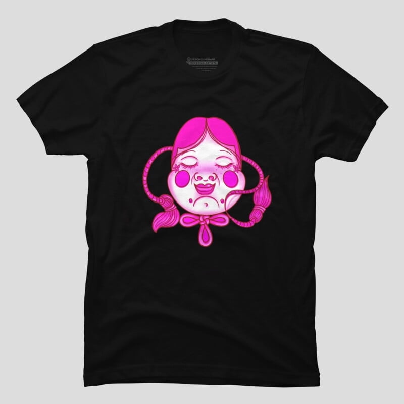 Okame In The Pink Japanese Mask Retro Cultural Art H12316 Unisex T ...