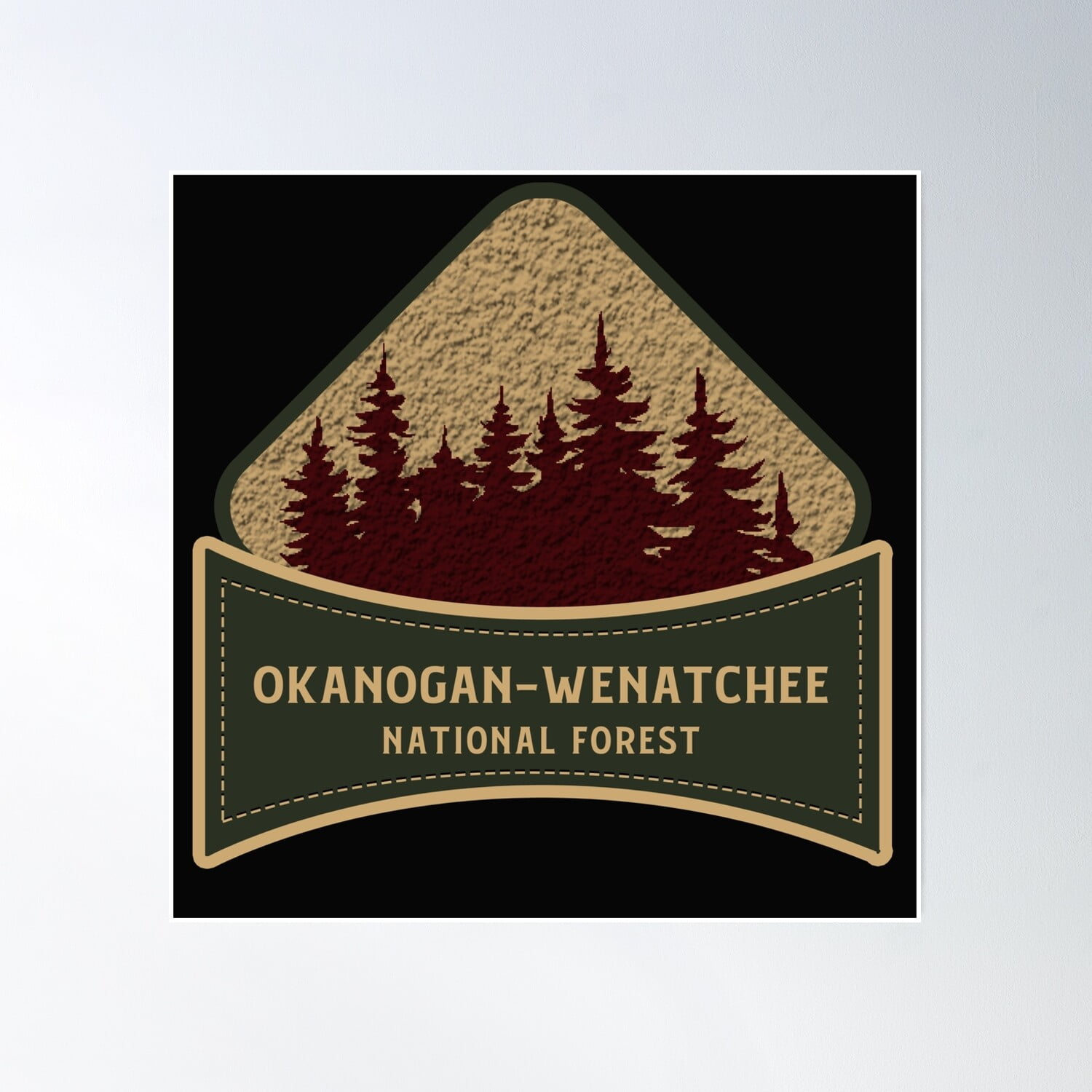 Okanogan Wenatchee National Forest Poster Wall Art, Modern Wall Decor ...