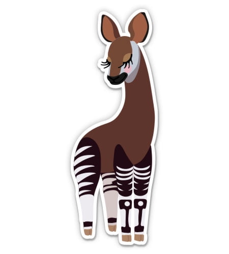 Okapi - 3" Vinyl Sticker - For Car Laptop Water Bottle Phone ...