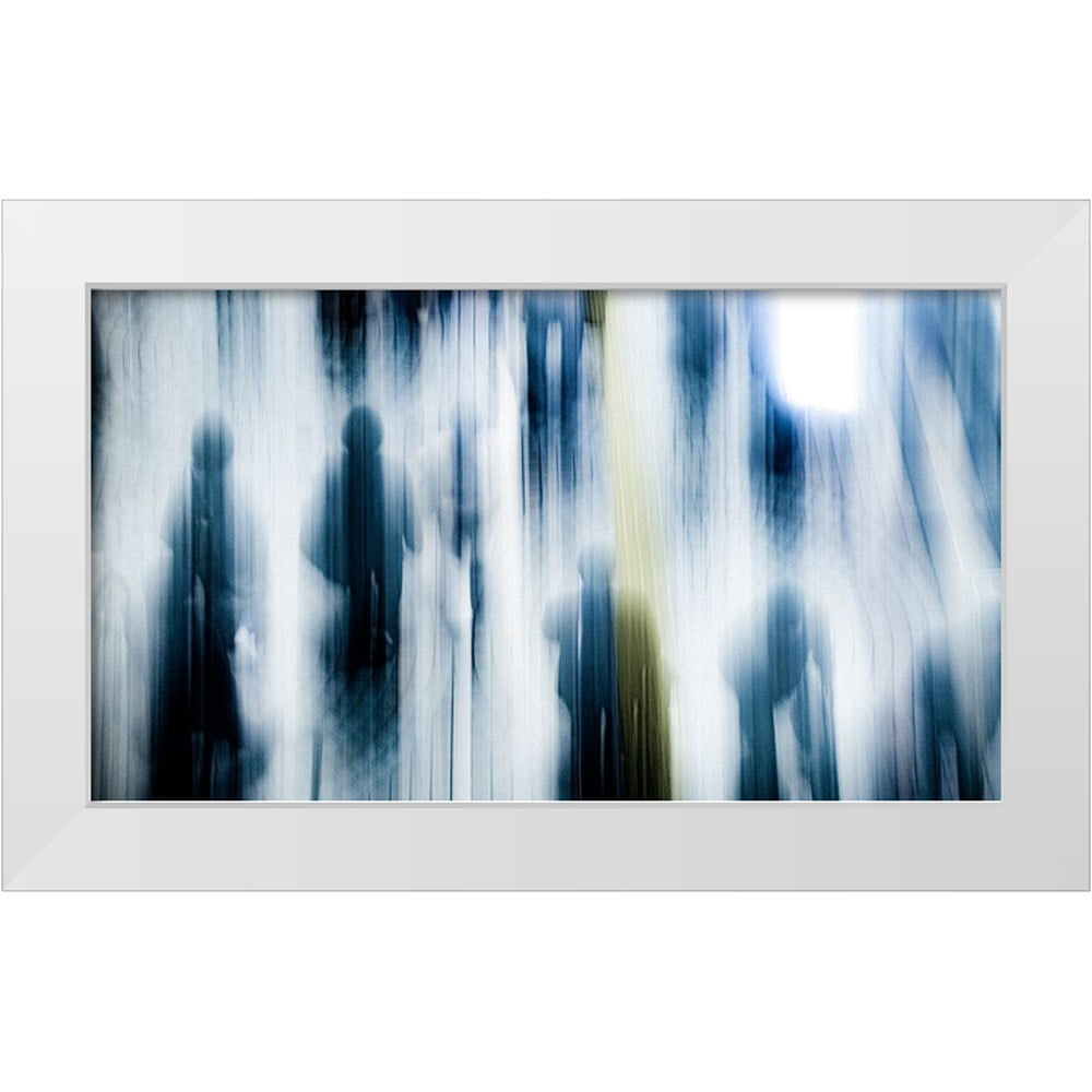 Okawa, Tetsu 24x15 White Modern Wood Framed Museum Art Print Titled - Shinjyuku station west ...