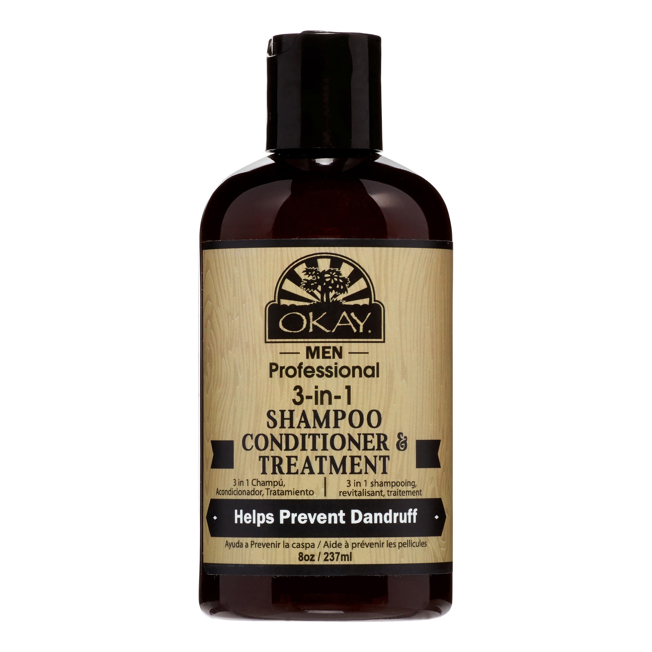 Okay 3 In 1 Men Shampoo Conditioner Treatment, 8 Oz - Walmart.com