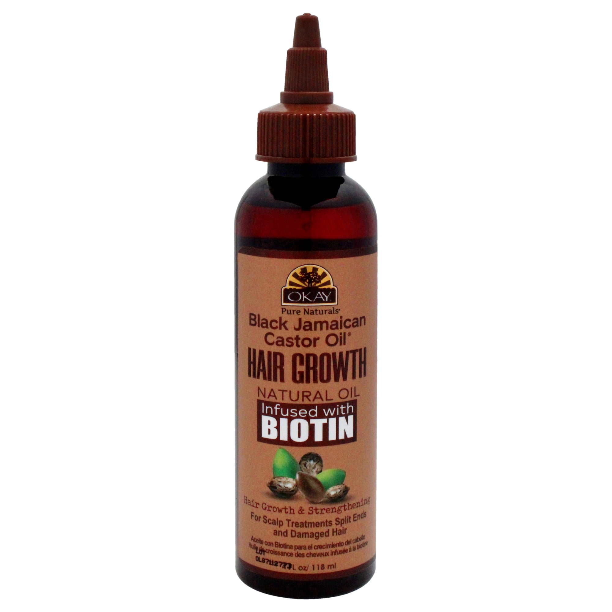 Okay Black Jamaican Castor Oil Hair Growth , 4 oz Oil - Walmart.com