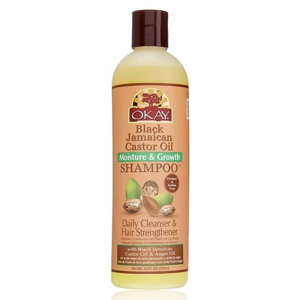 Okay Black Jamaican Castor Oil Moisture And Growth Hair Shampoo, 12 Oz ...