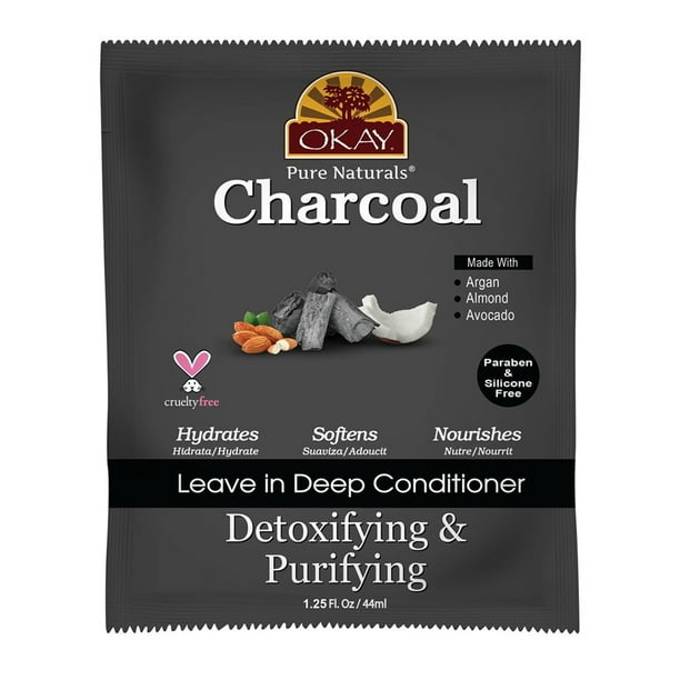 Okay Leave-In Deep Conditioner Charcoal Detoxifing and Purifying, 1.25 ...