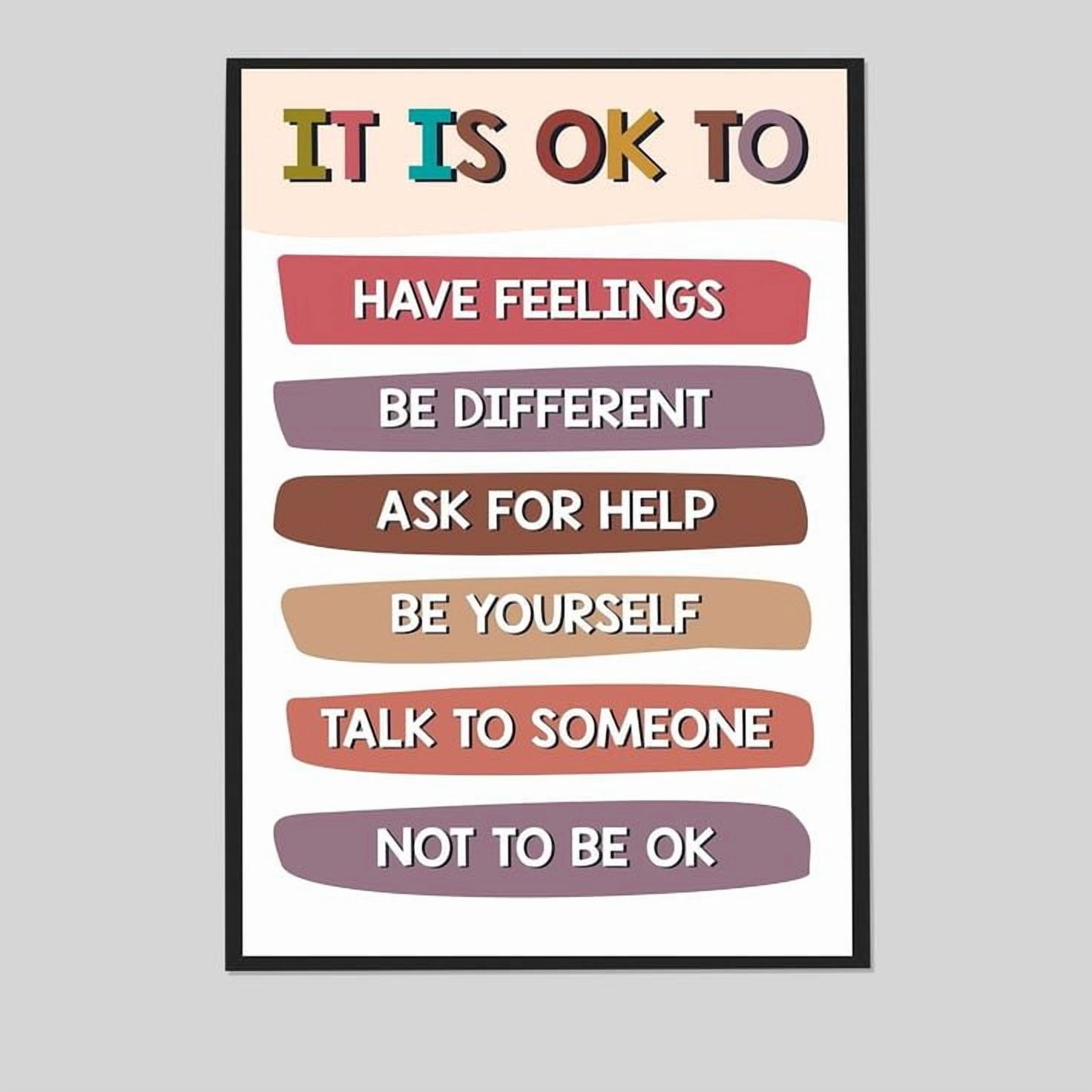 It Is Okay To Feel, My Feelings Classroom, Educational Wall Art ...