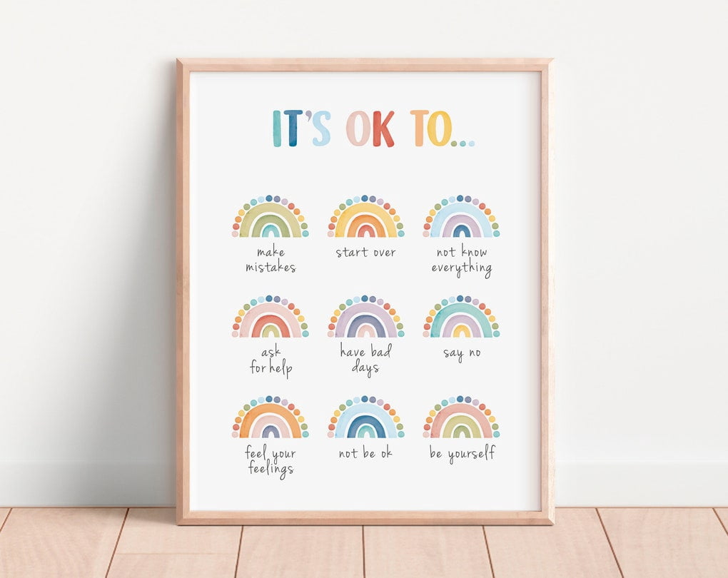 It'S Okay To Not Be Okay Poster, Educational Poster, Therapy Poster ...