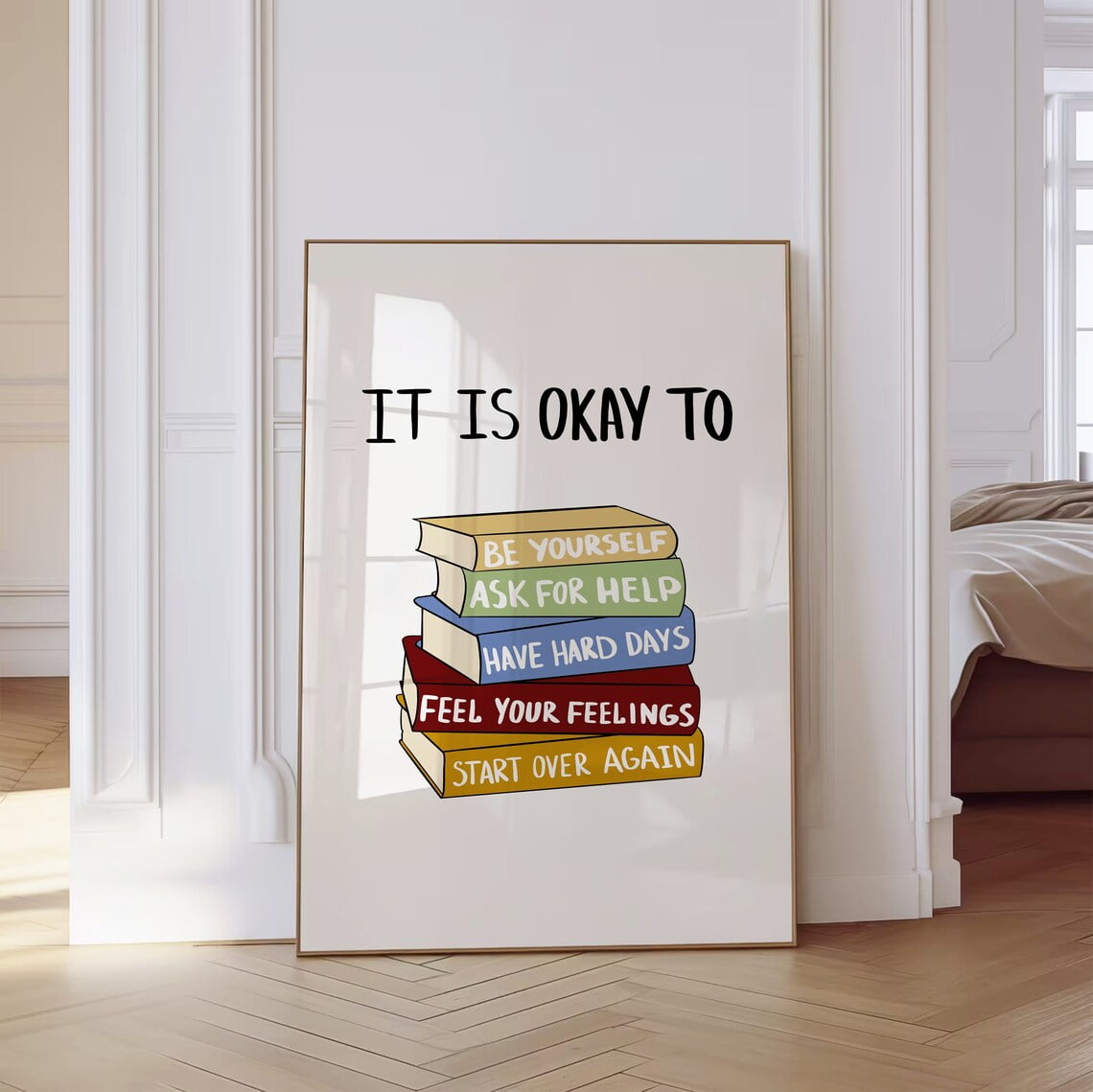 It'S Okay To Not Be Okay Poster, Motivational Kids Art, Classroom ...