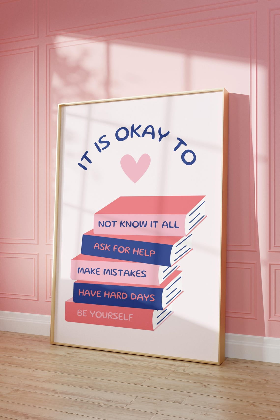 It'S Okay To Not Be Okay Poster, Motivational Kids Art, Classroom ...