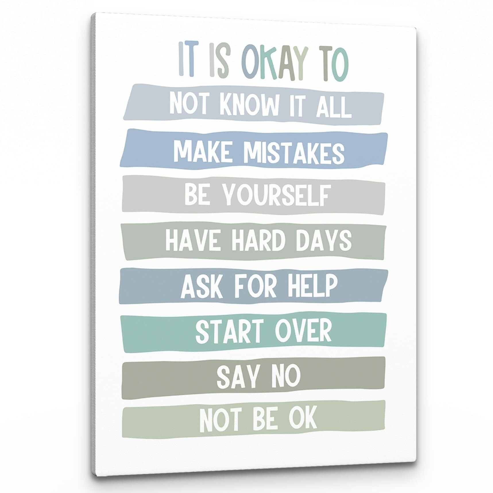 It's Okay To Not Be Okay Wall Art, School Counselor Office Decor ...