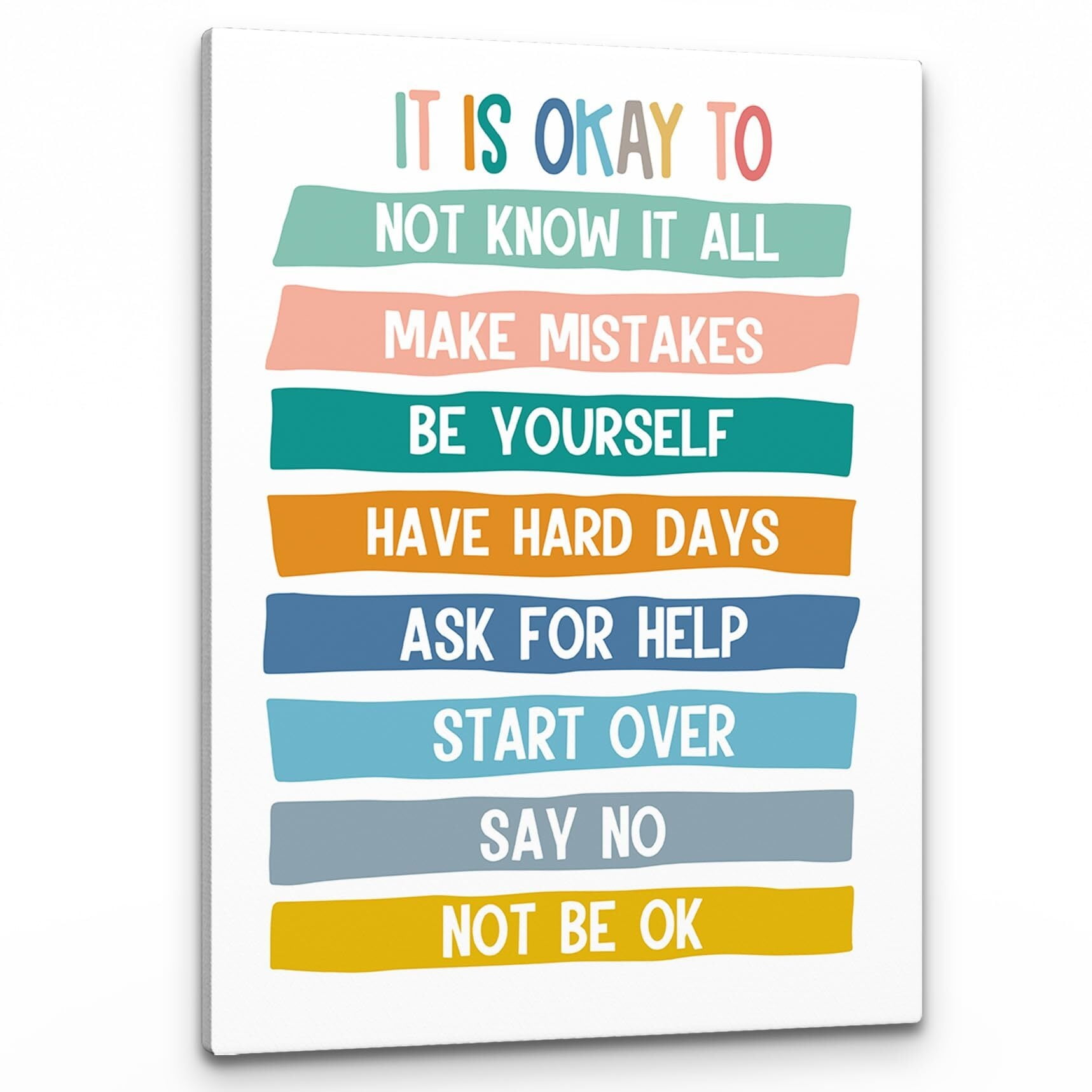 It's Okay To Not Be Okay Wall Art, School Counselor Office Decor ...