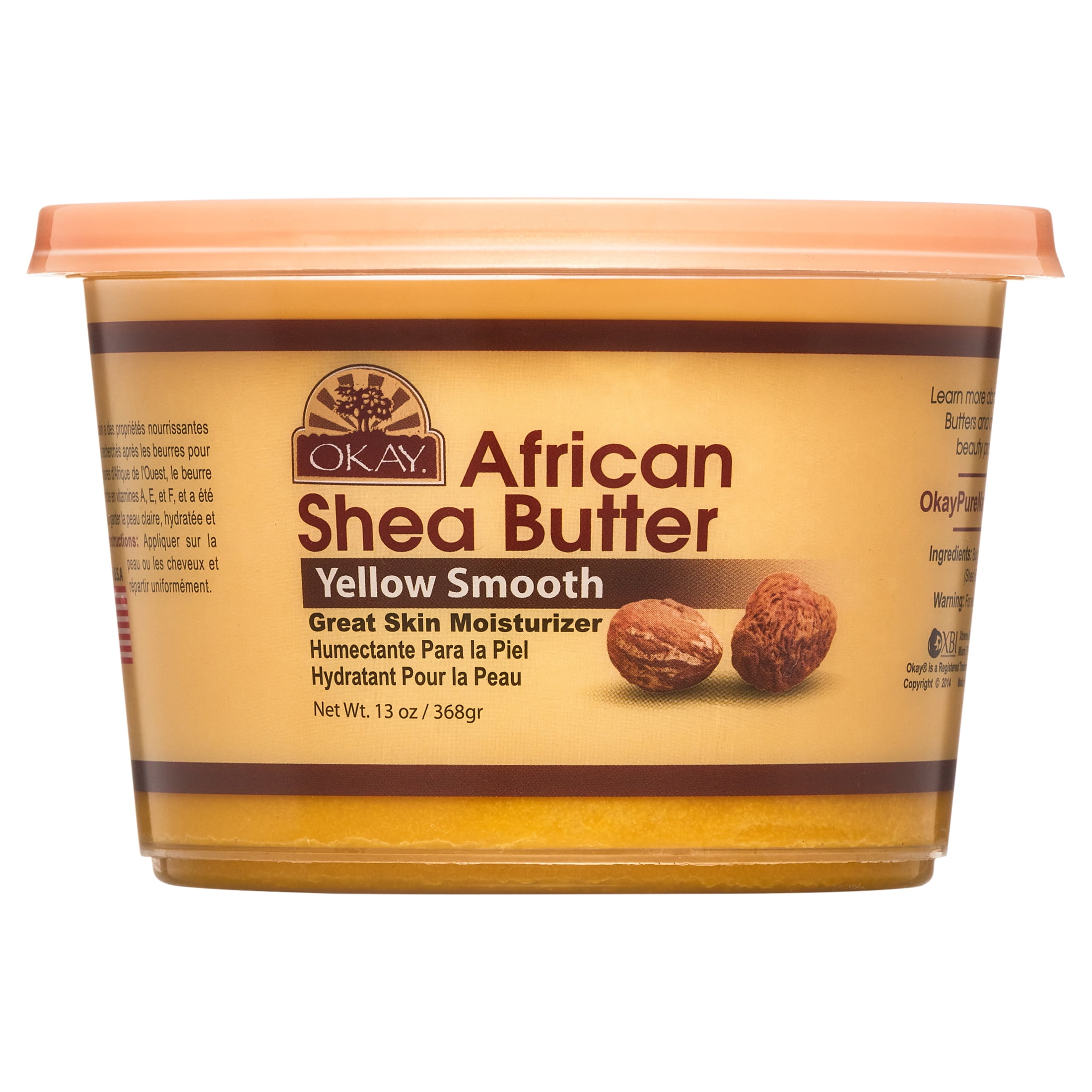 Okay Pure Naturals African Shea Butter, 15 oz Moisturizing Skin & Hair ...