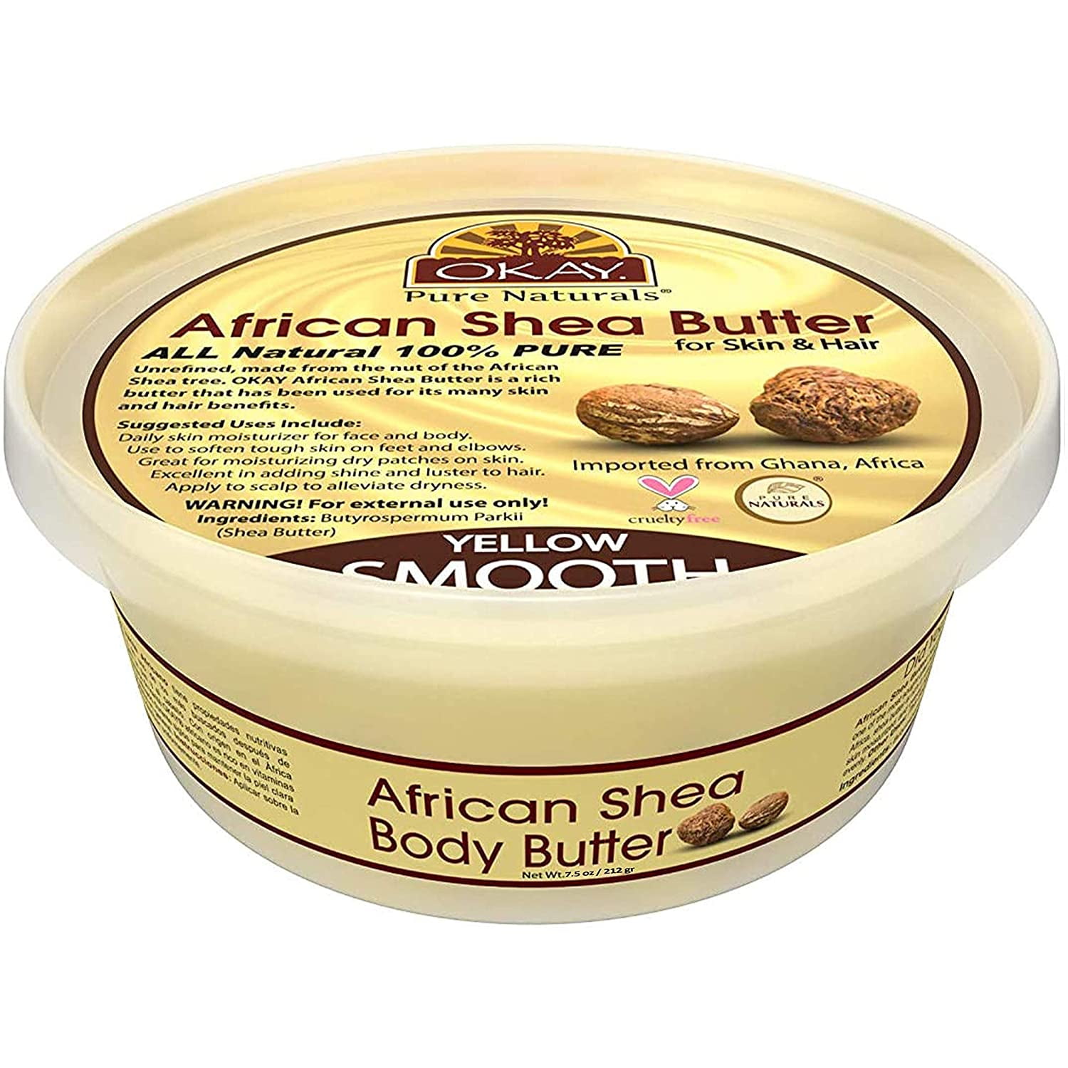 Okay Pure Naturals African Shea Butter Skin Moisturizer & Hair ...