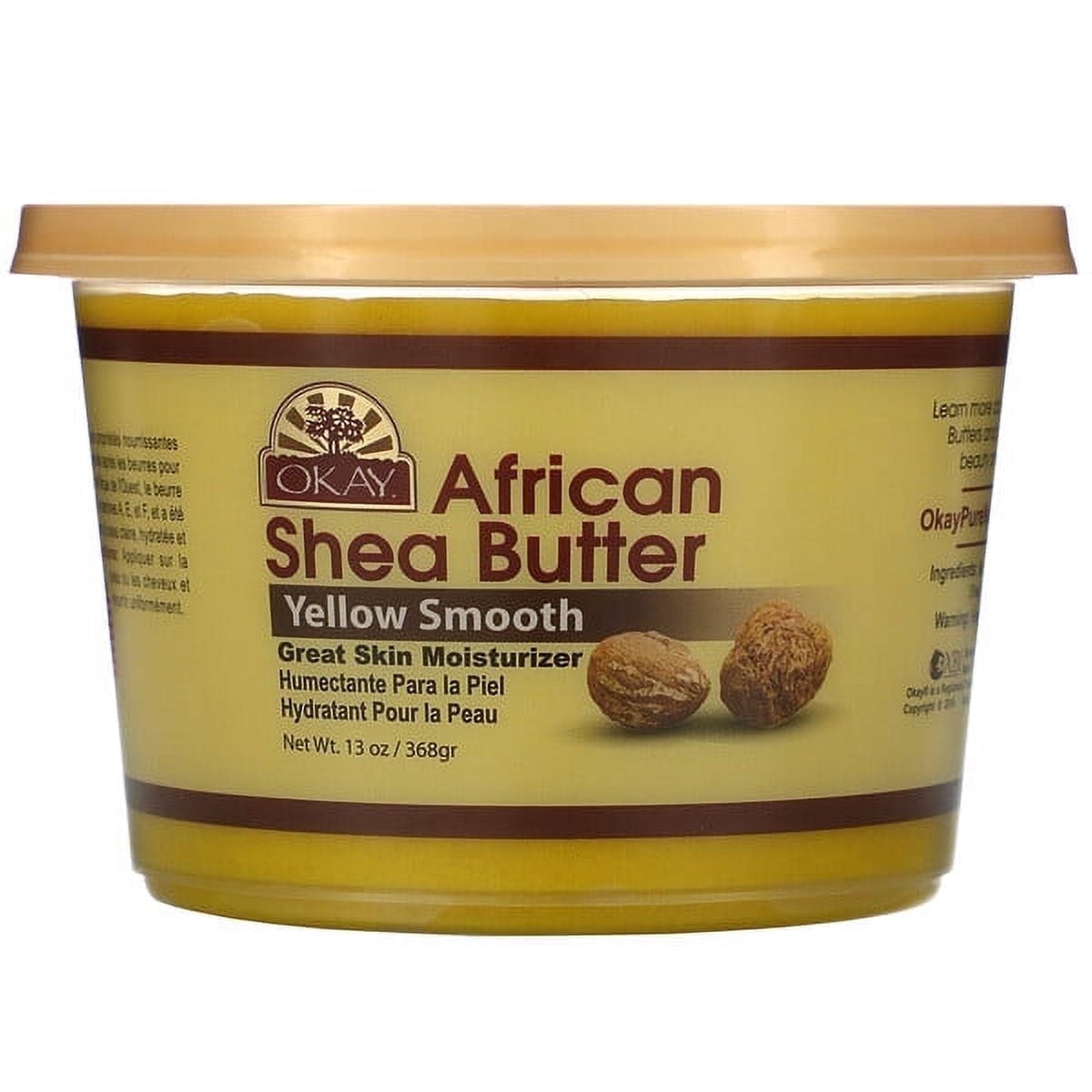 Okay Pure Naturals, African Shea Butter, Yellow Smooth, 13 oz (368 g ...