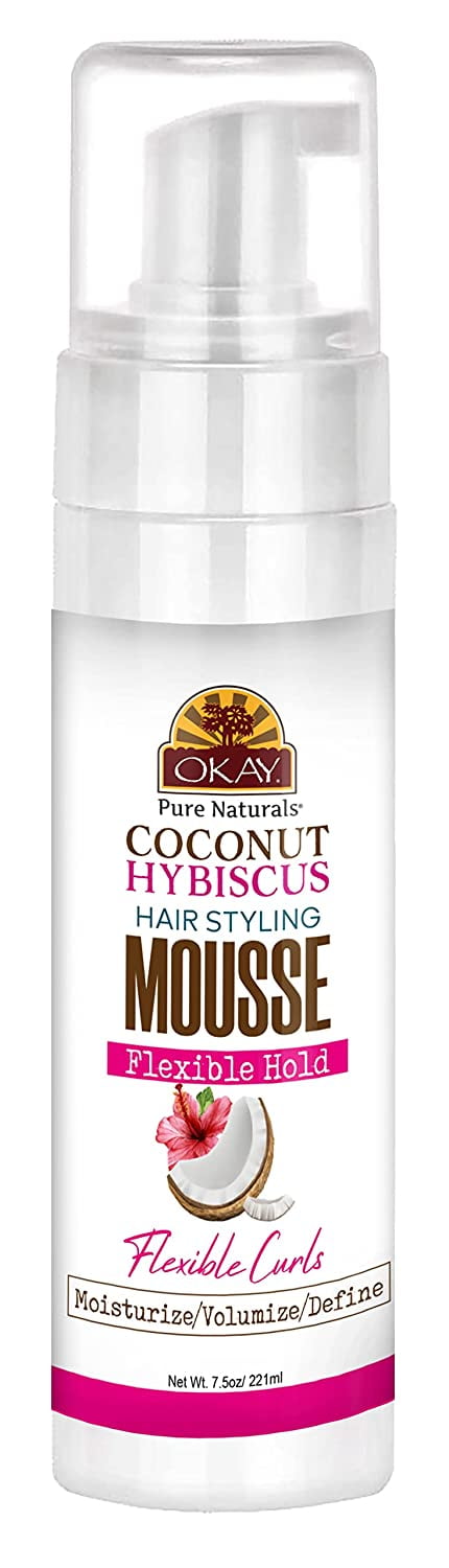 Okay Pure Naturals Coconut Hybiscus Hairstyling Mousse Flexible Hold 7. ...