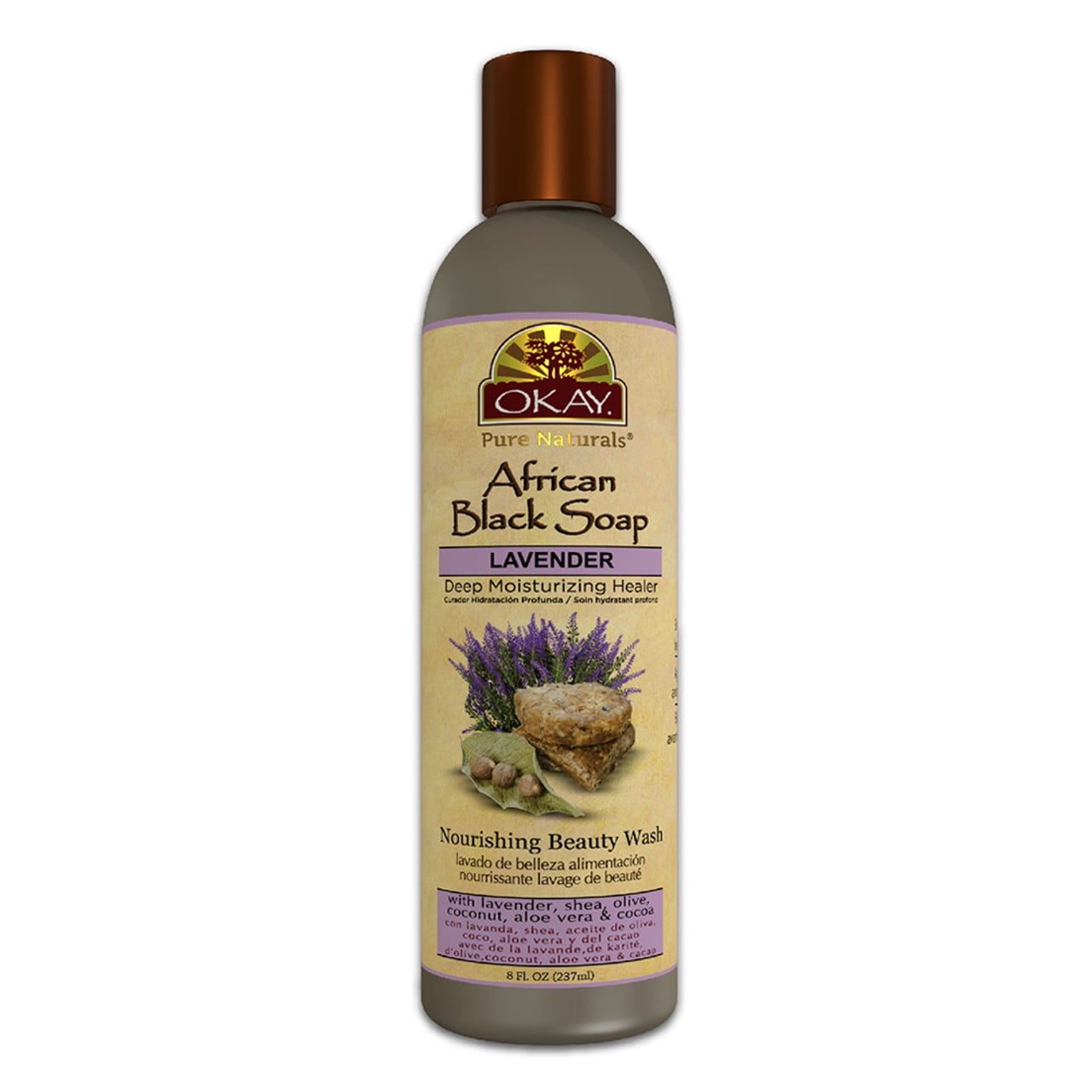 Okay Pure Naturals Lavender African Black Soap Nourishing Beauty Wash ...