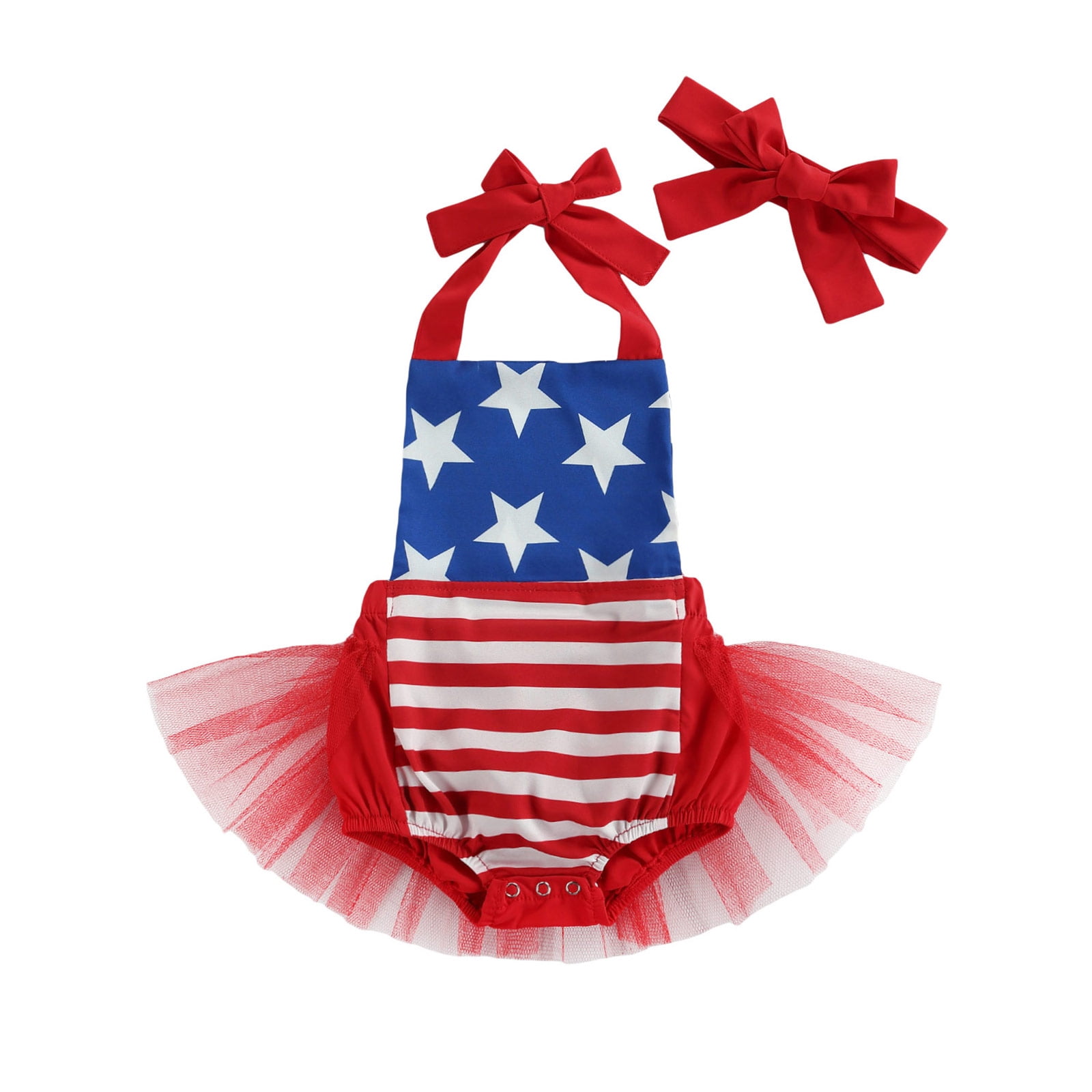 Okbabeha 4th of July Baby Girl Outfits Toddler Fourth of July Romper ...