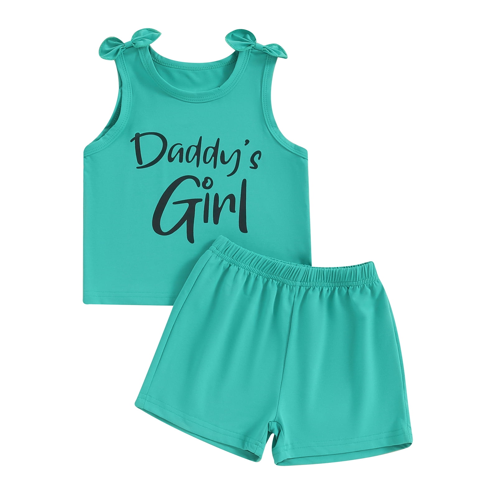 Okbabeha Baby Girl Summer Clothes Daddys Girl Sleeveless Tank Tope High ...