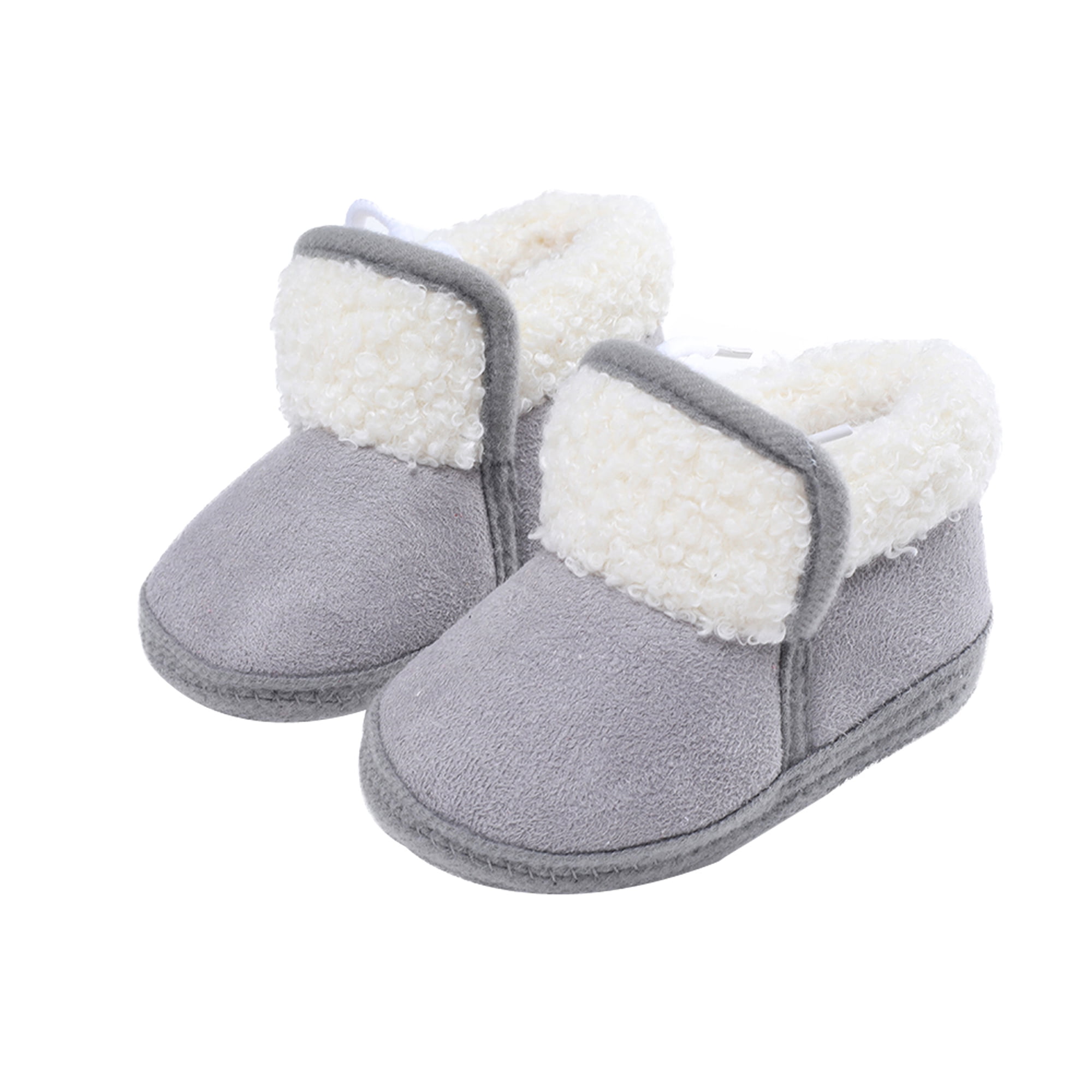 Okbabeha Baby Snow Boots Infant Unisex Warm Fur Lining Soft Boots Baby ...