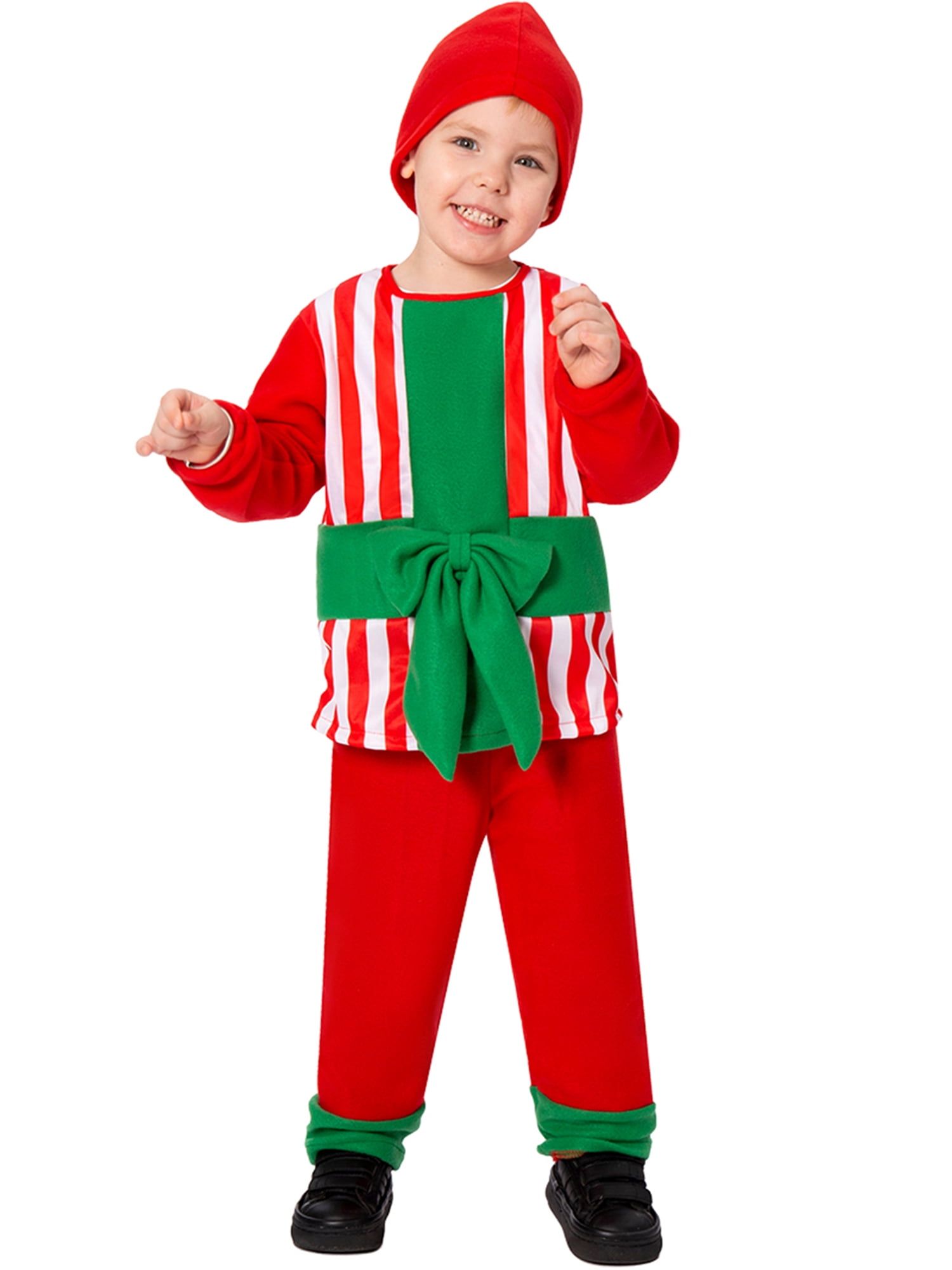 Okbabeha Kids Christmas Elf Costume For Kids Christmas Outfit Bow ...
