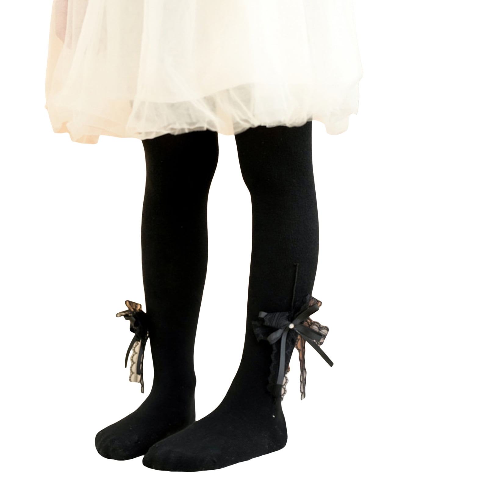 Okbabeha Kids Toddler Girls Stockings Tights Leggings Ribbed Knit ...