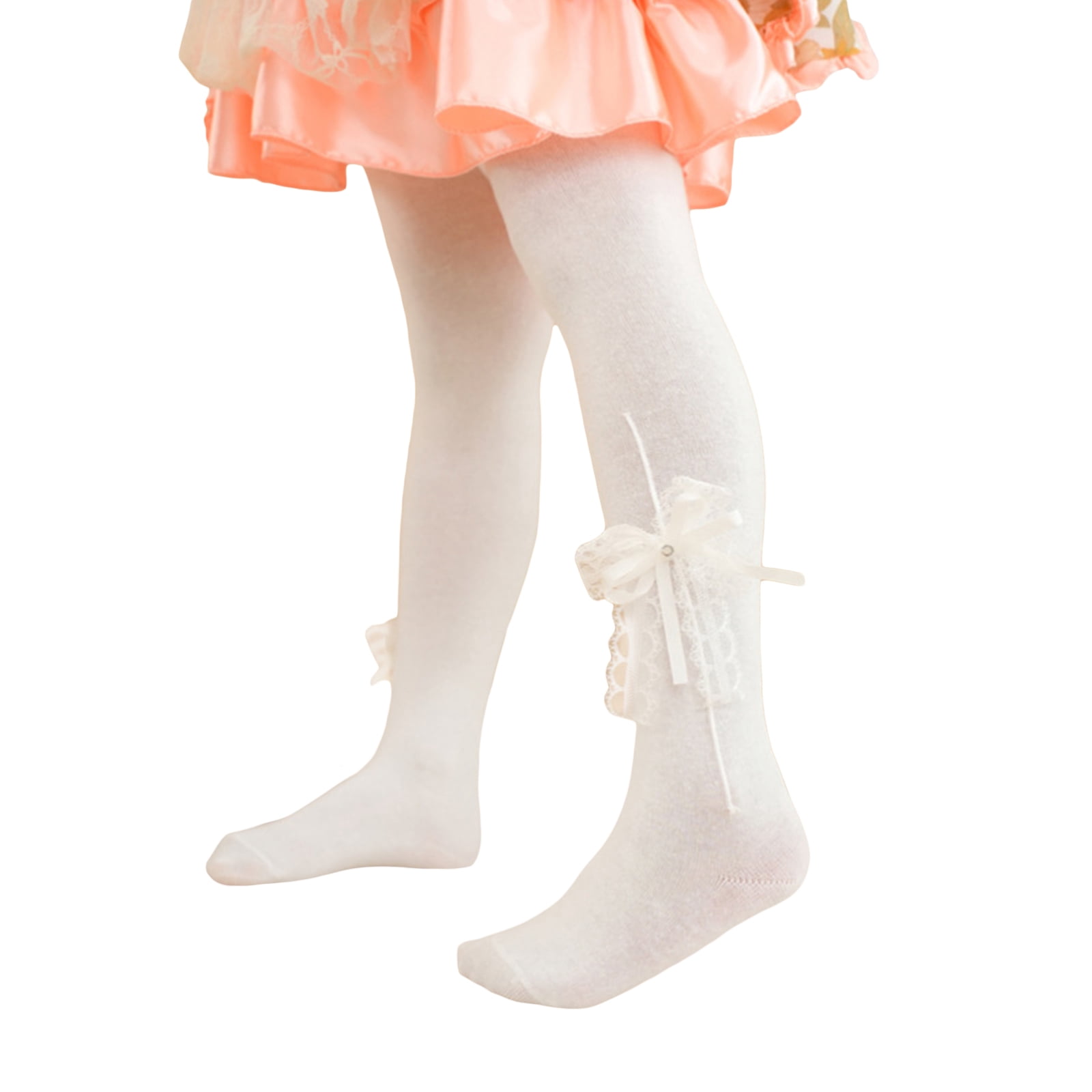 Okbabeha Kids Toddler Girls Stockings Tights Leggings Ribbed Knit ...