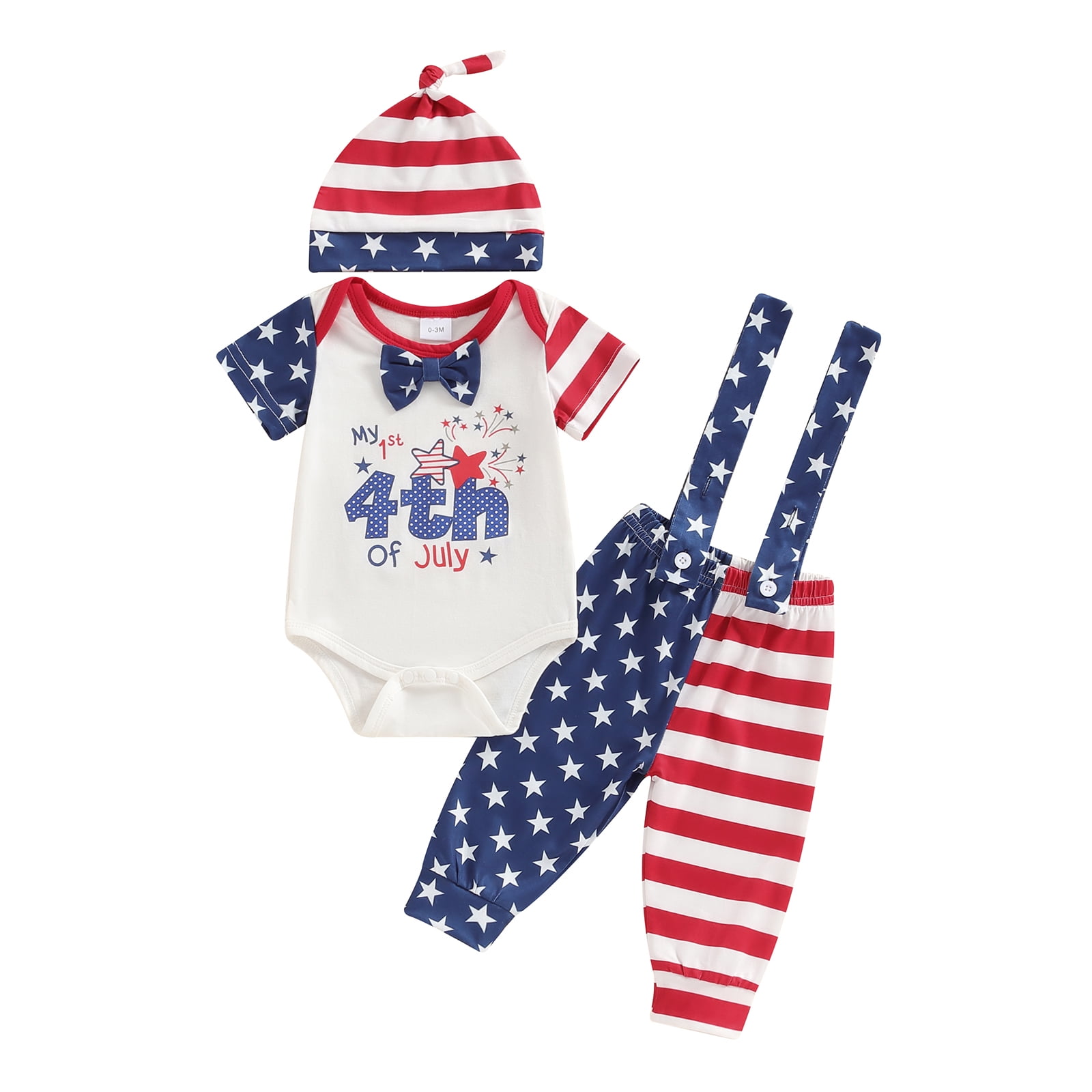 Okbabeha My First 4th of July Outfit Baby Boy Fourth of July one-piece ...