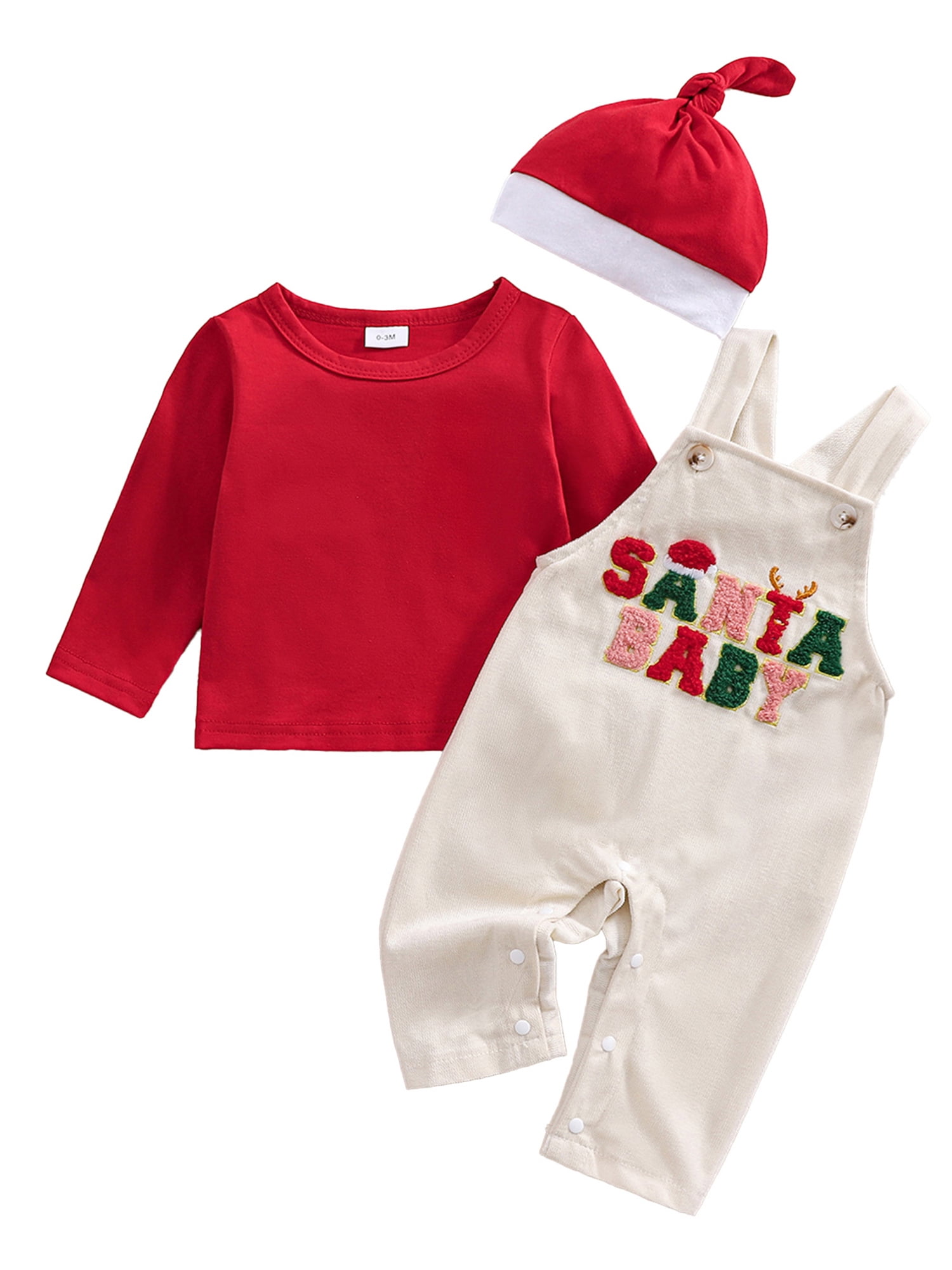 Okbabeha My First Christmas Baby Boy Girl Outfits Newborn Infant Letter ...