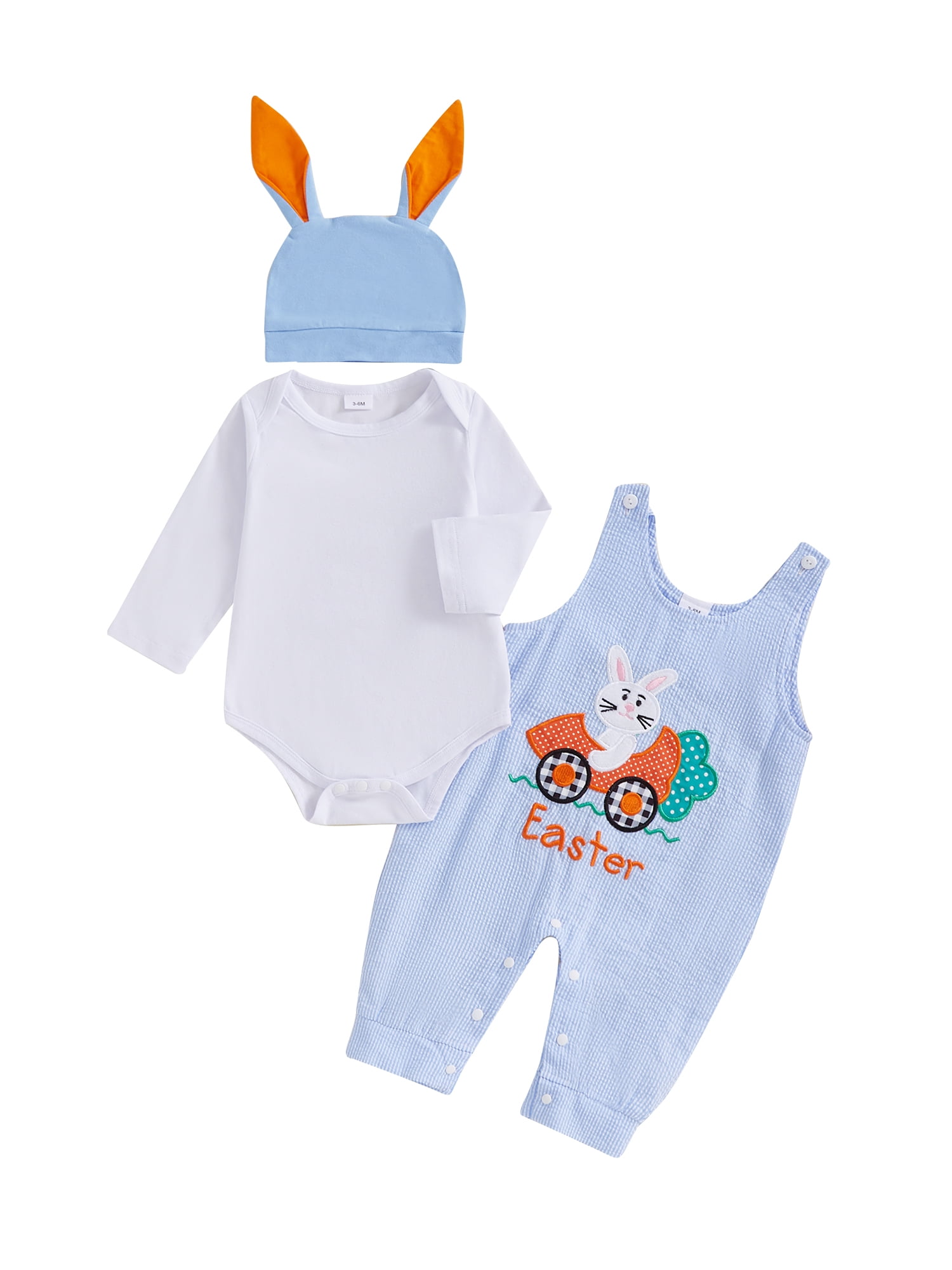 Okbabeha Newborn Baby Boy My First Easter Outfit Long Sleeve Romper ...