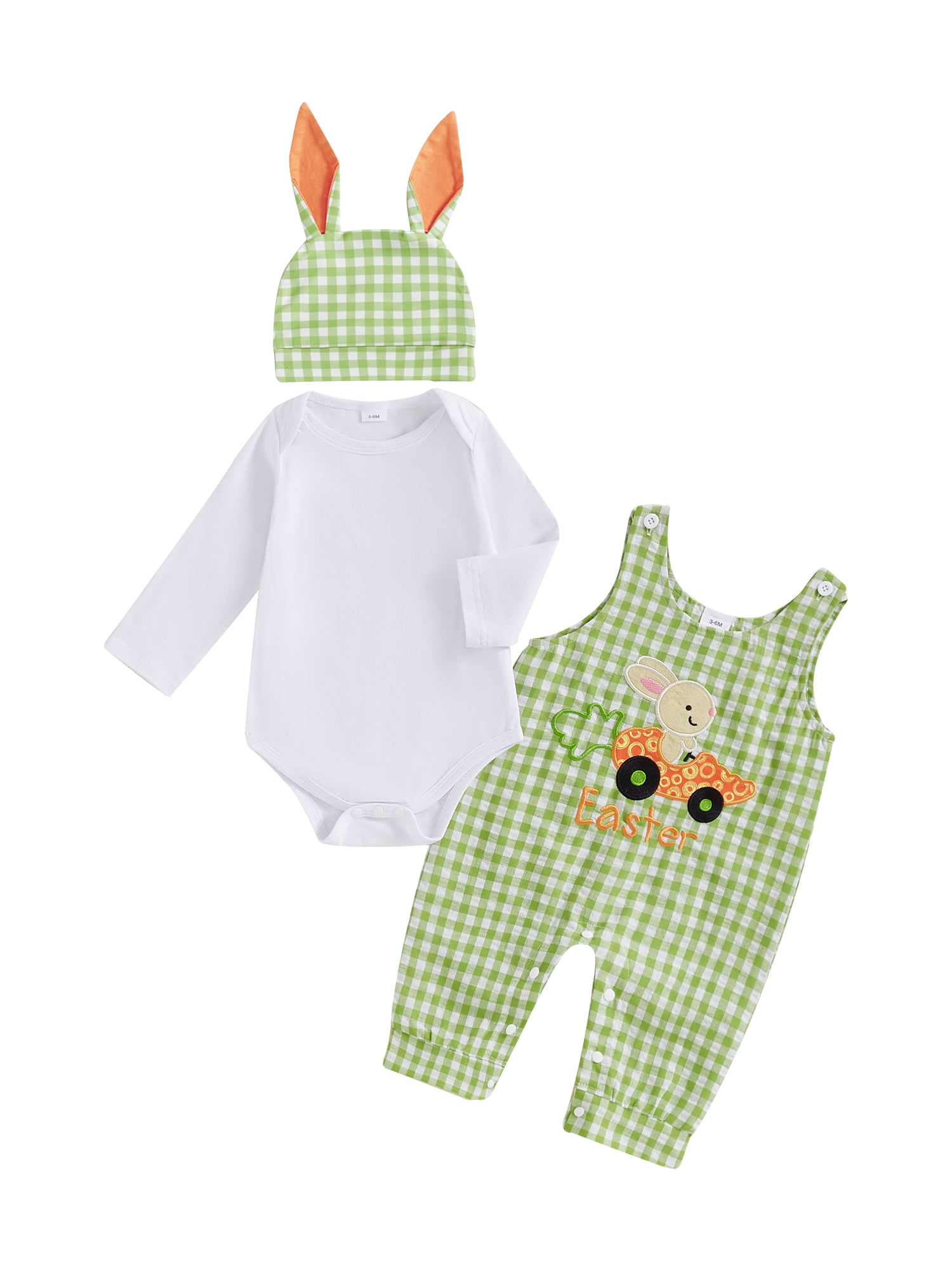 Okbabeha Newborn Baby Boy My First Easter Outfit Long Sleeve Romper ...