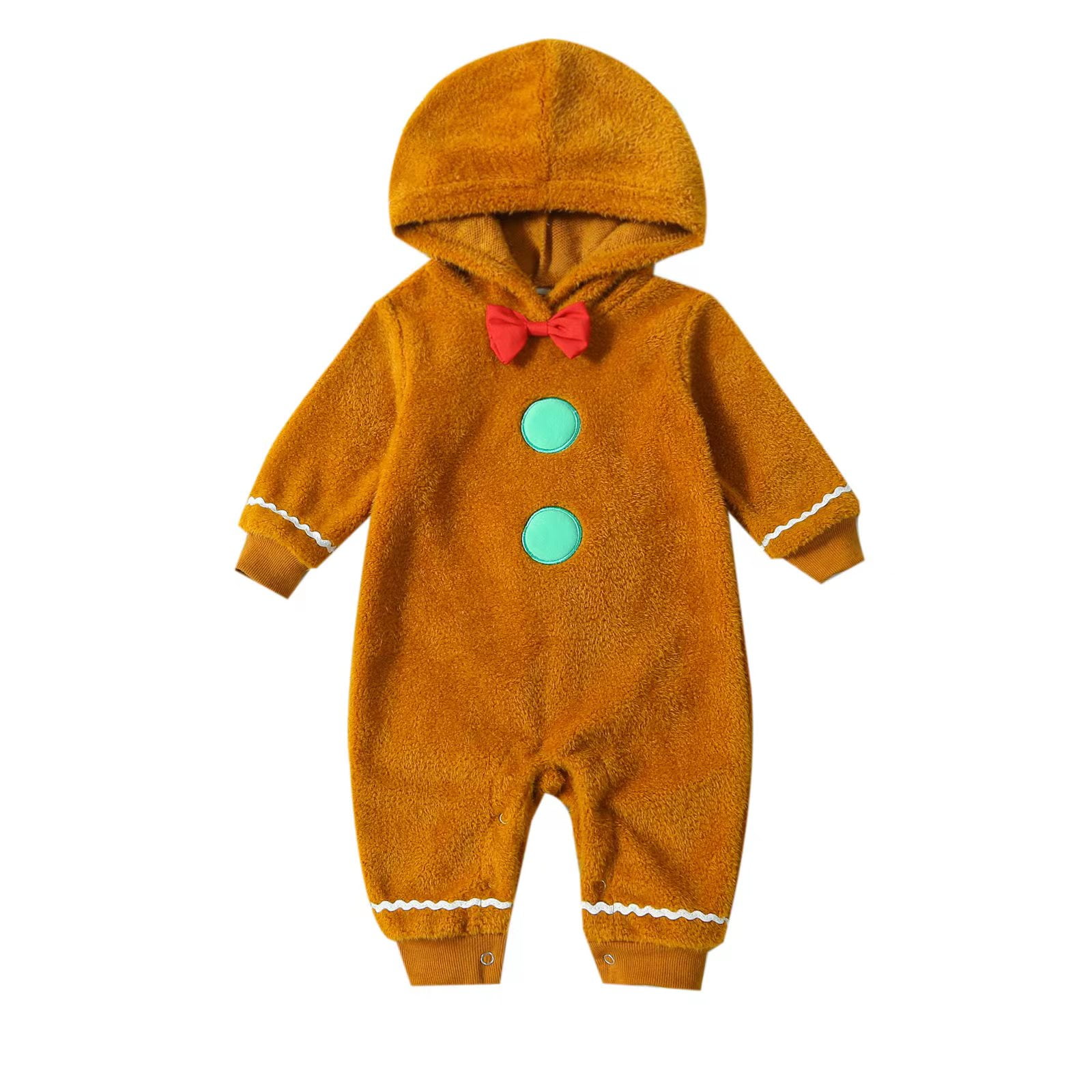 Okbabeha Newborn Baby Girl Boy Gingerbread Man Costume Christmas Fleece ...