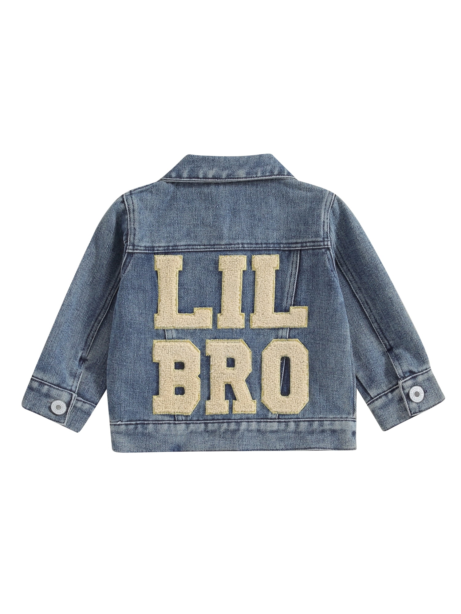 Okbabeha Toddler Baby Girl Boy Denim Jacket Big Lil Sister/Brother ...
