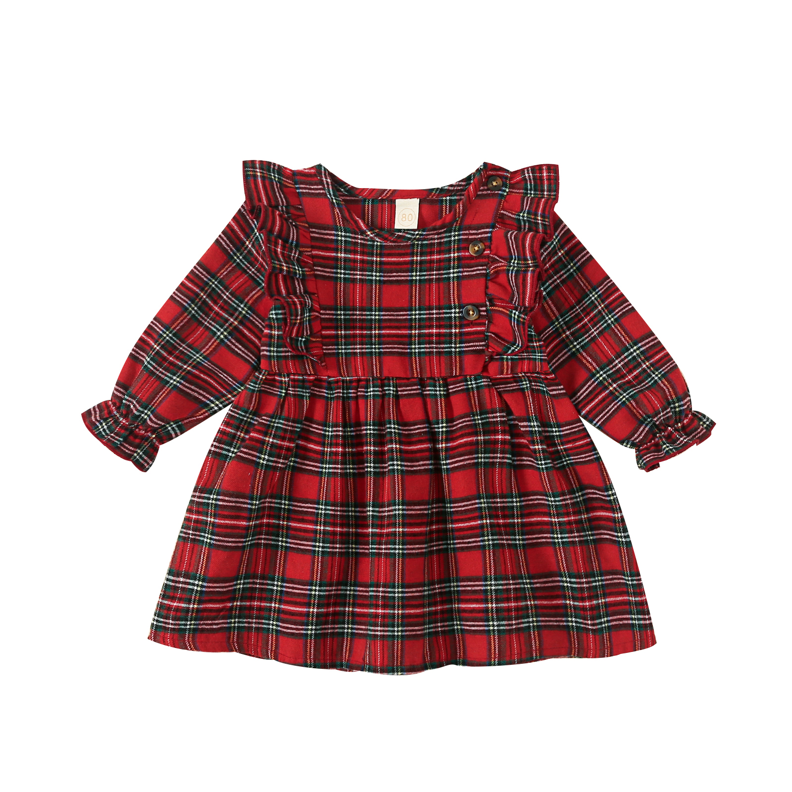 Okbabeha Toddler Baby Girl Christmas Dress Buffalo Plaid Tulle Tutu ...