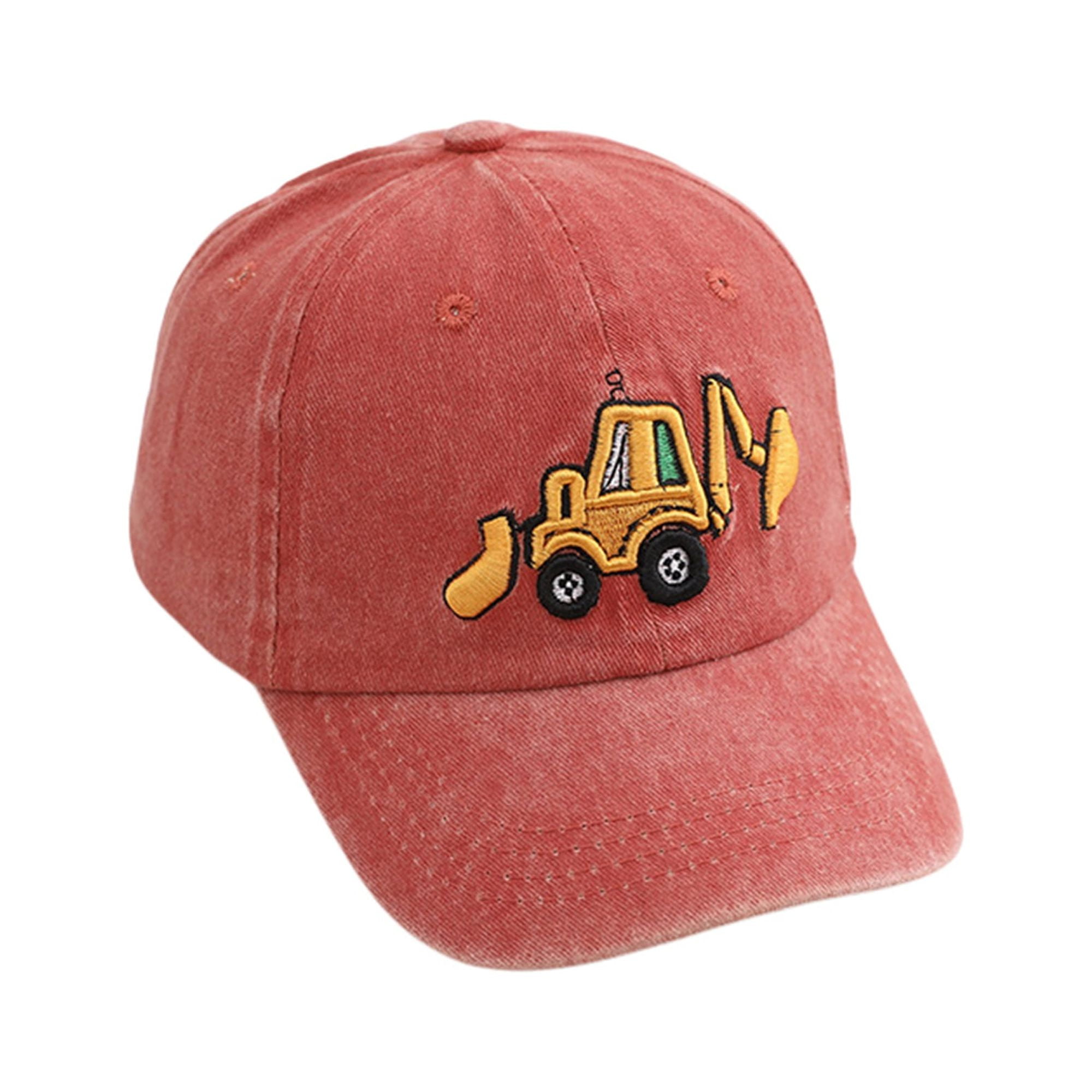 Okbabeha Toddler Baseball Hat Excavator Embroidery Adjustable Kids ...