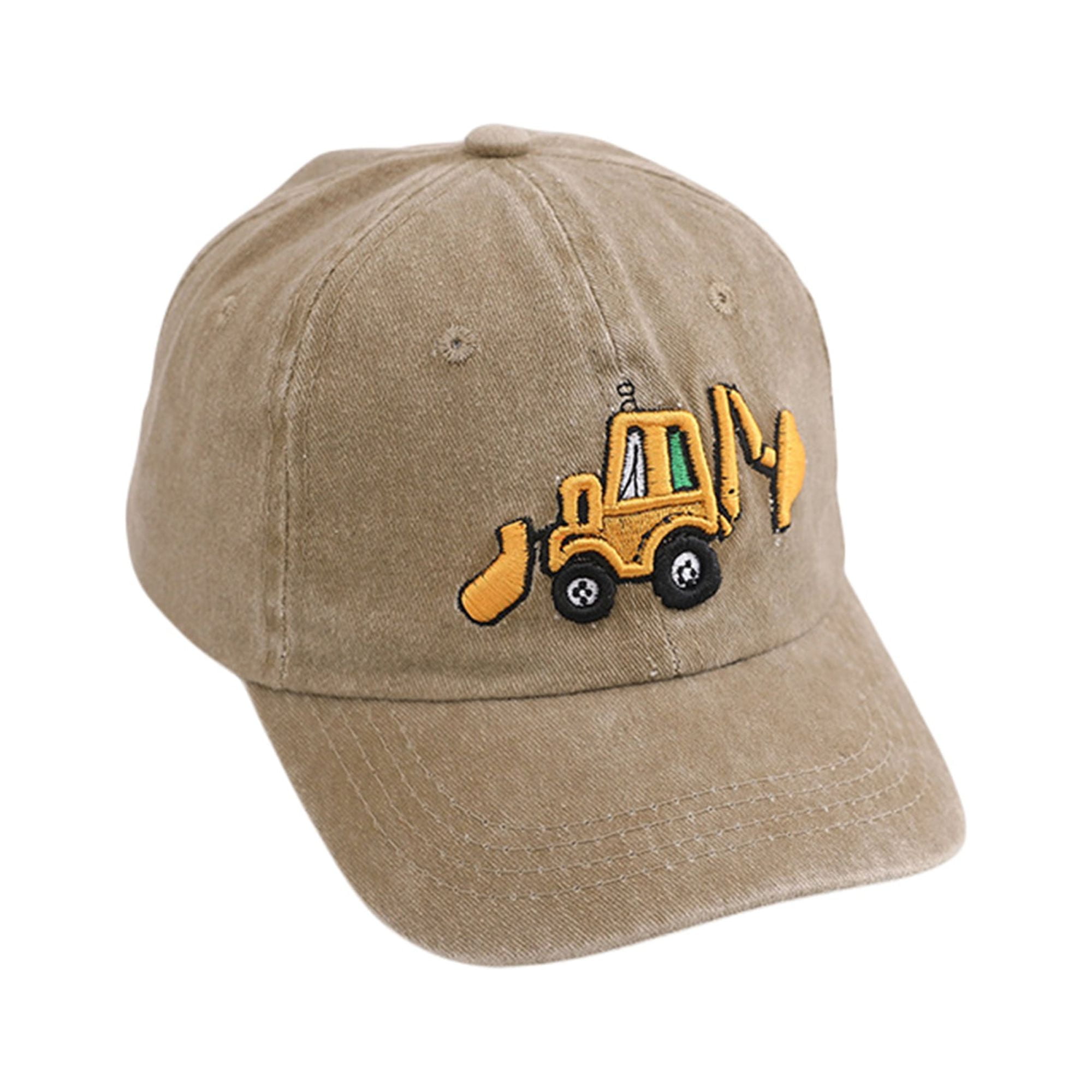 Okbabeha Toddler Baseball Hat Excavator Embroidery Adjustable Kids ...