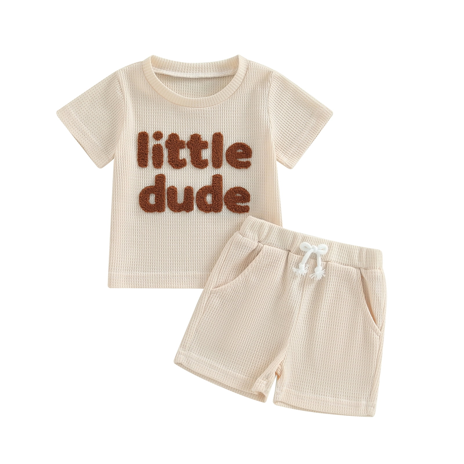Okbabeha Toddler Girl Boy Summer Clothes Little Dude Short Sleeve ...
