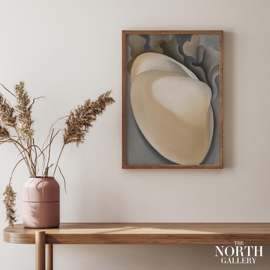 Okeeffe Tan Clam Shell With Seaweed Poster - Coastal Art Print ...