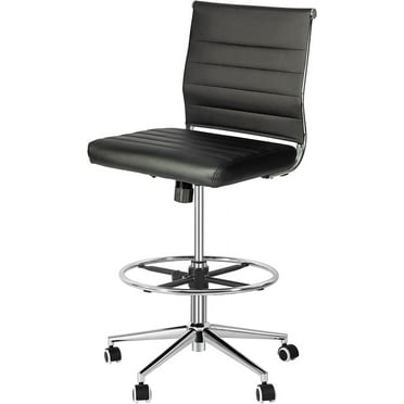 EuroTech Apollo Adjustable Office Desk Task Drafting Stool with Wheels ...