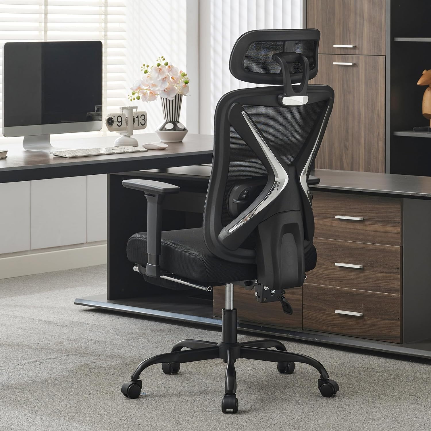 Okeysen Ergonomic Office Chair with Automatic Induction Massage, High ...