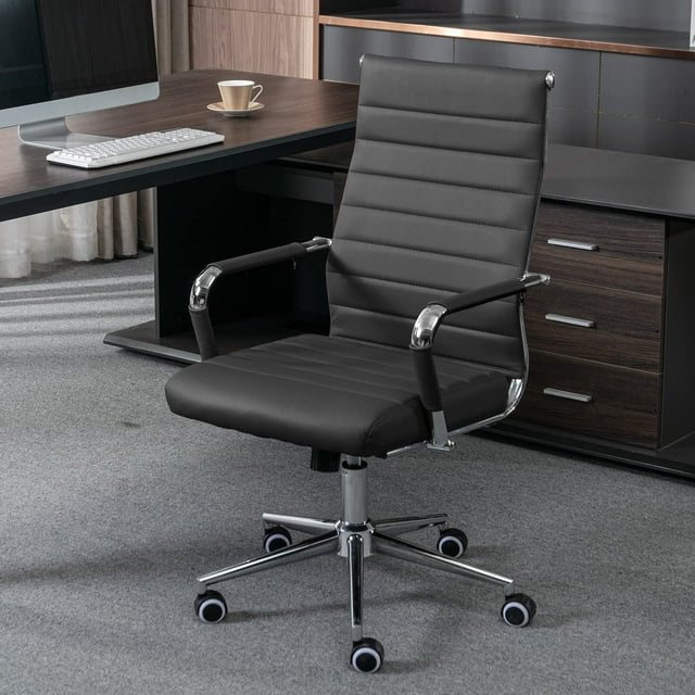 Okeysen Ergonomic Office Desk Chair, Modern PU Leather Office Chair ...