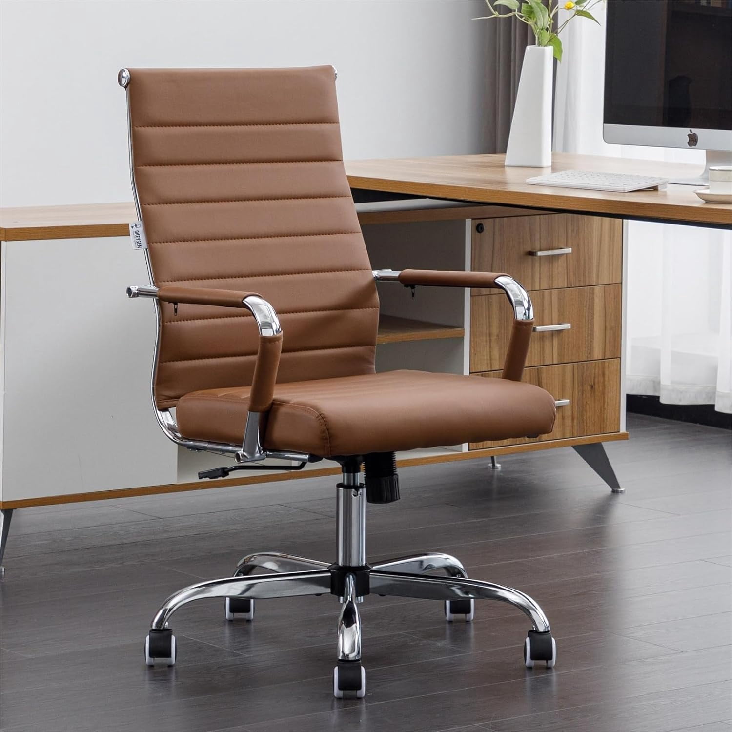 Okeysen Ergonomic Office Desk Chair, Modern PU Leather Conference Room ...
