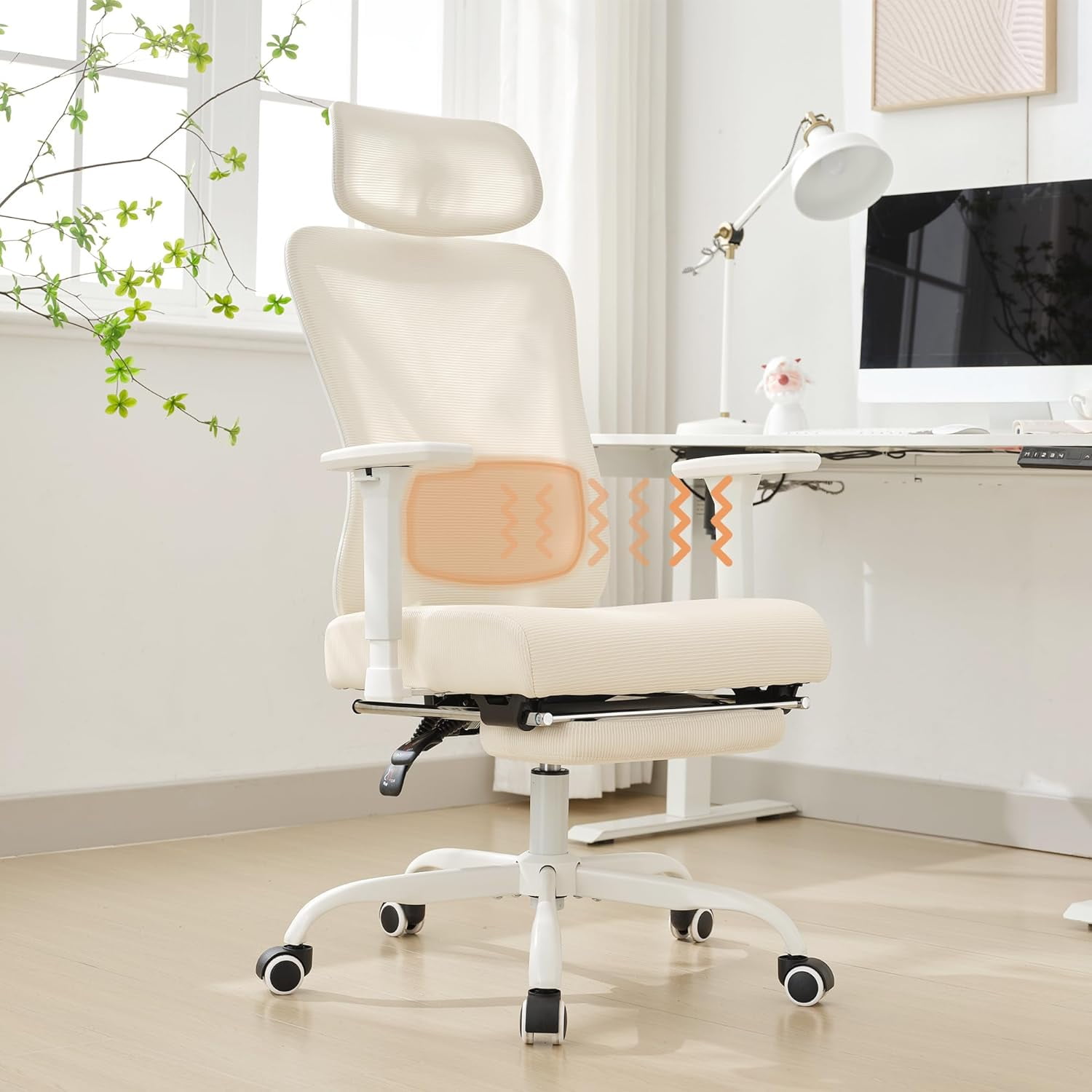 Okeysen Ergonomic Reclining Mesh Chair with Automatic Massage ...