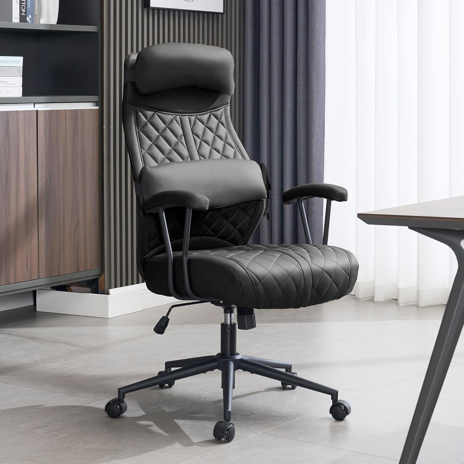 Okeysen Modern Leather Office Chair, High Back Conference Room Chairs ...